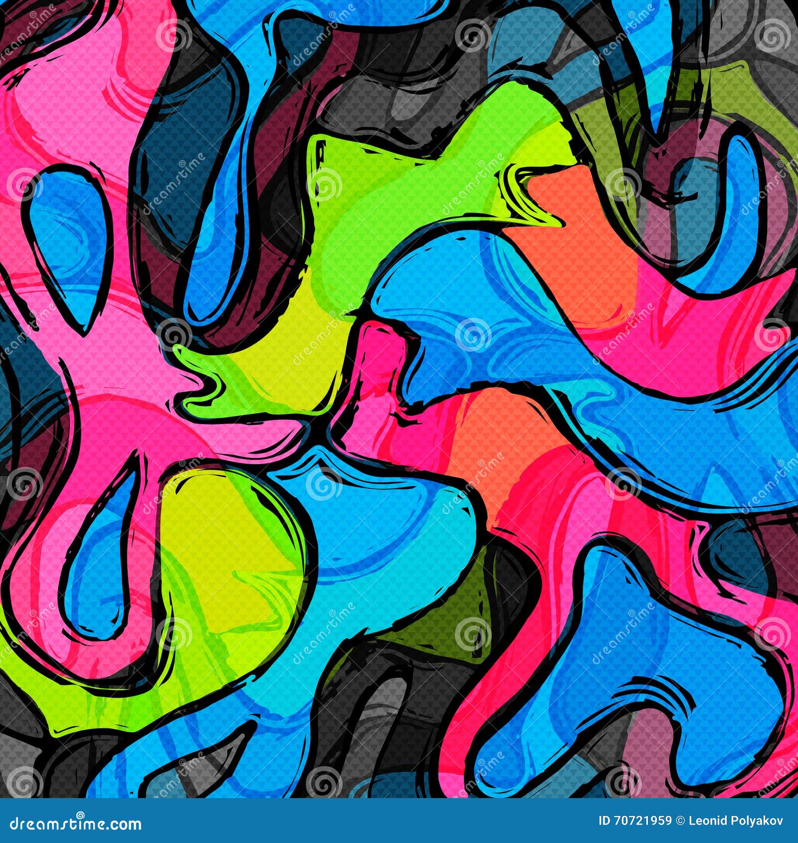 Colored Graffiti Seamless Texture Vector Illustration | CartoonDealer ...