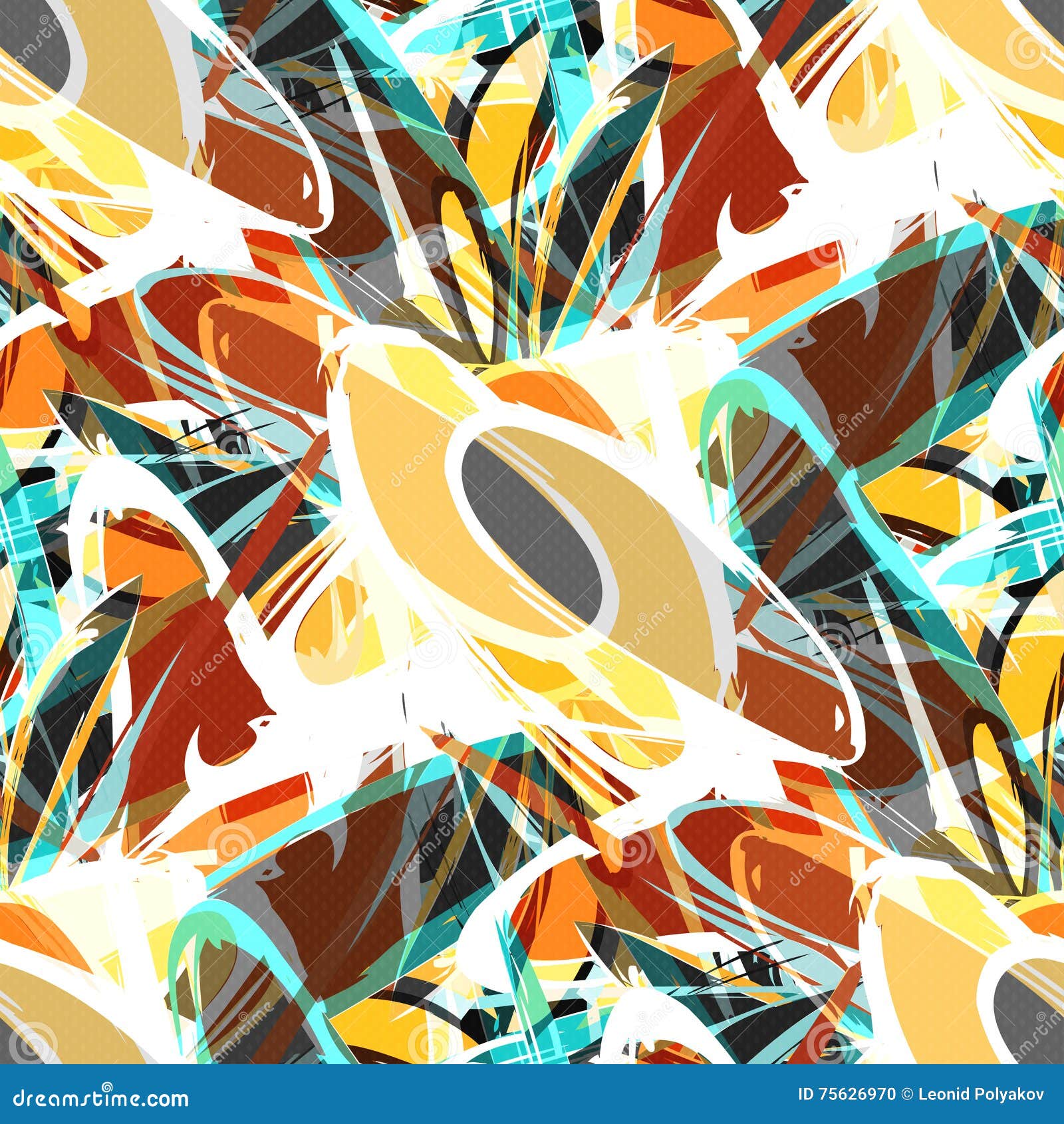 Psychedelic Colored Graffiti Pattern Vector Illustration Stock Vector ...