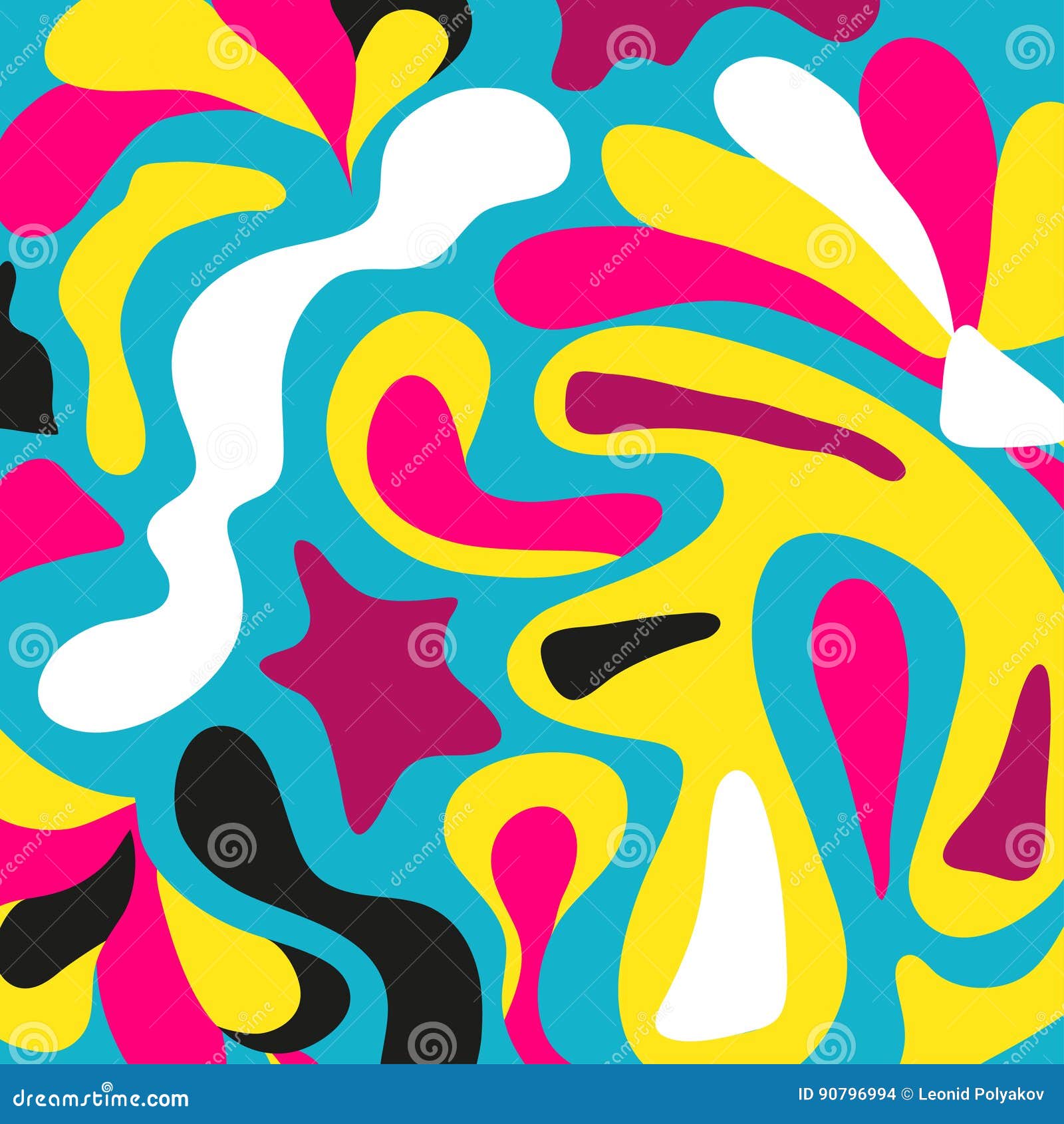 Psychedelic Colored Graffiti Pattern Vector Illustration Stock Vector ...