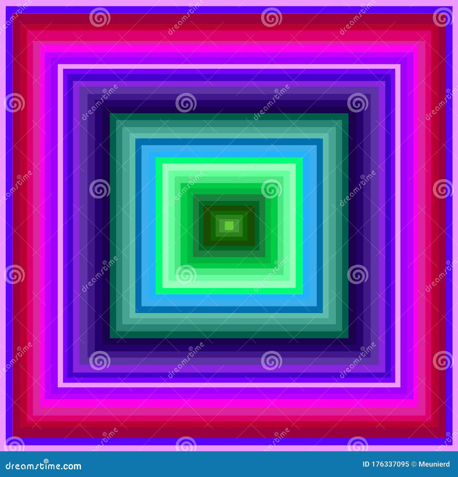 Psychedelic Colorful Hypnotic Square Stock Illustration - Illustration ...