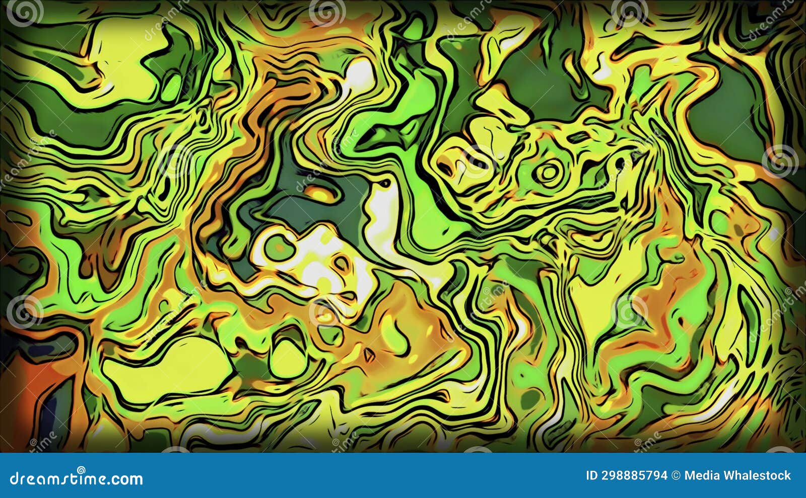 Psychedelic Colorful Liquid Patterns. Motion. Shimmering Liquid Pattern ...