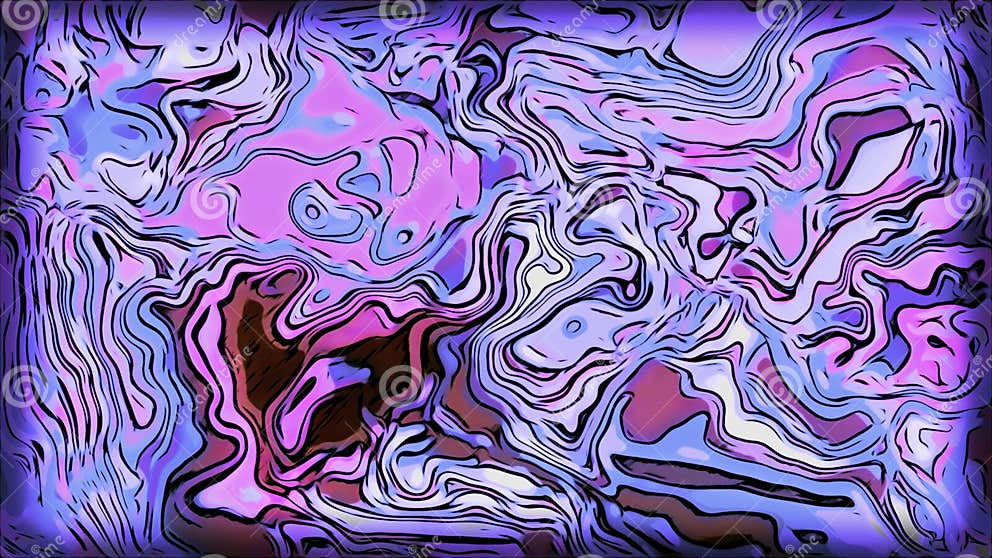 Psychedelic Colorful Liquid Patterns. Motion. Shimmering Liquid Pattern ...