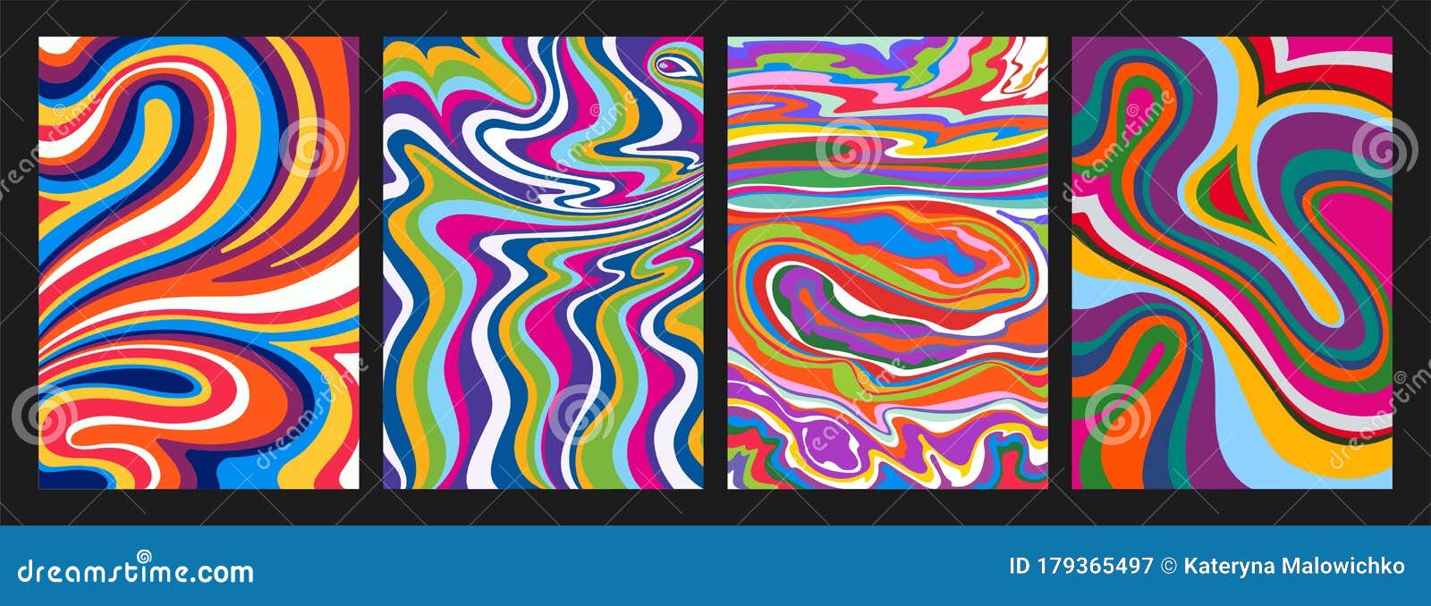 Psychedelic Colors Backgrounds and Patterns Stock Illustration ...