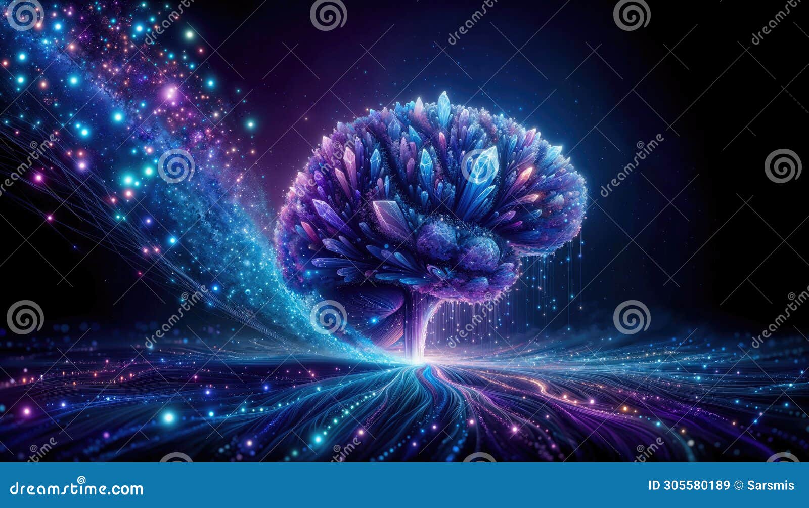 Psychedelic Crystal Brain, Mind Universe, Astral Projection, Abstract ...