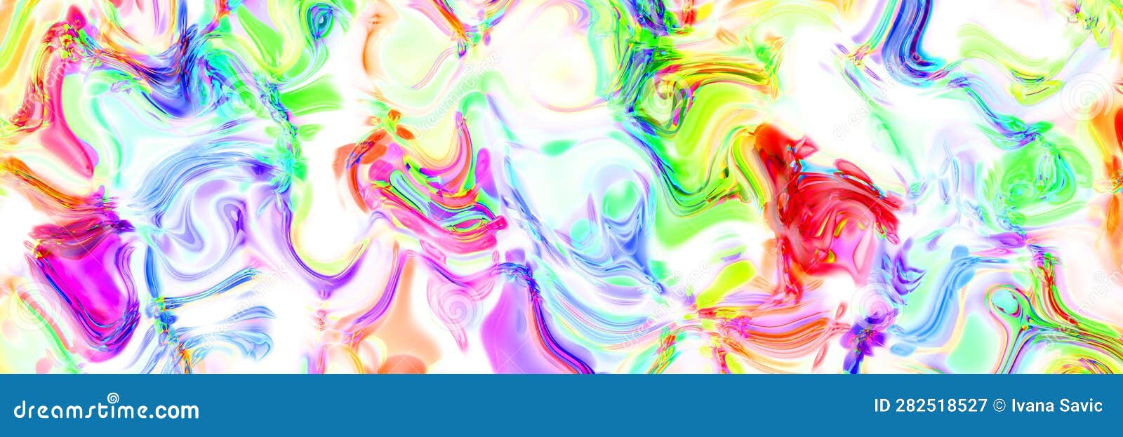 Psychedelic Curve Fluid Liquid Neon Colors Background. Rainbow Gradient ...