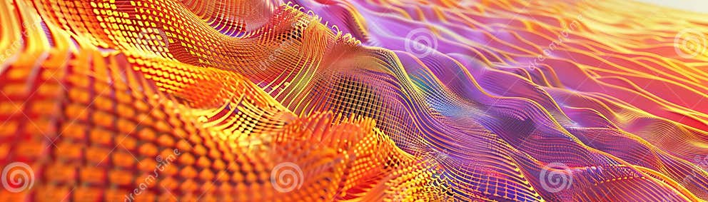 Psychedelic 3D Render of Data Graphs Warping and Distorting in Hypnotic ...
