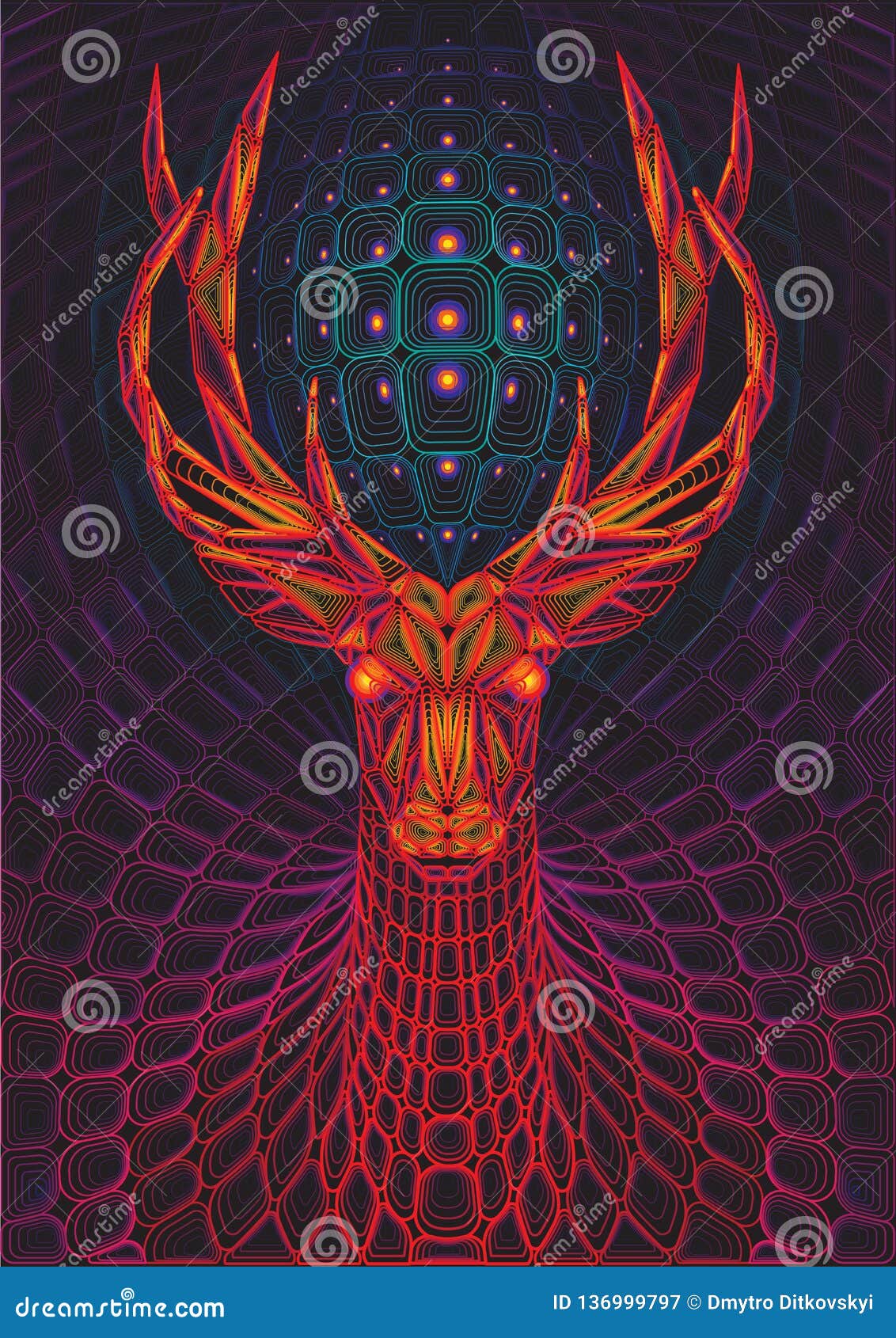 Psychedelic Owl Head Tattoo. Vector Illustration | CartoonDealer.com ... Psychedelic Owl Head Tattoo. Vector Illustration | CartoonDealer.com ...