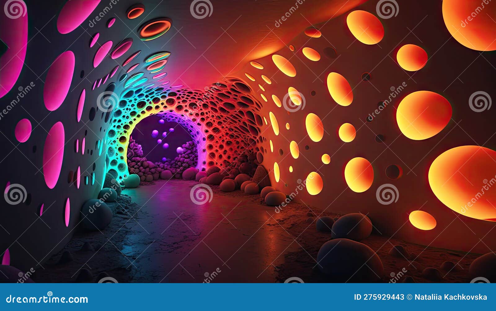 Psychedelic Design of the Interior Stock Illustration - Illustration of ...