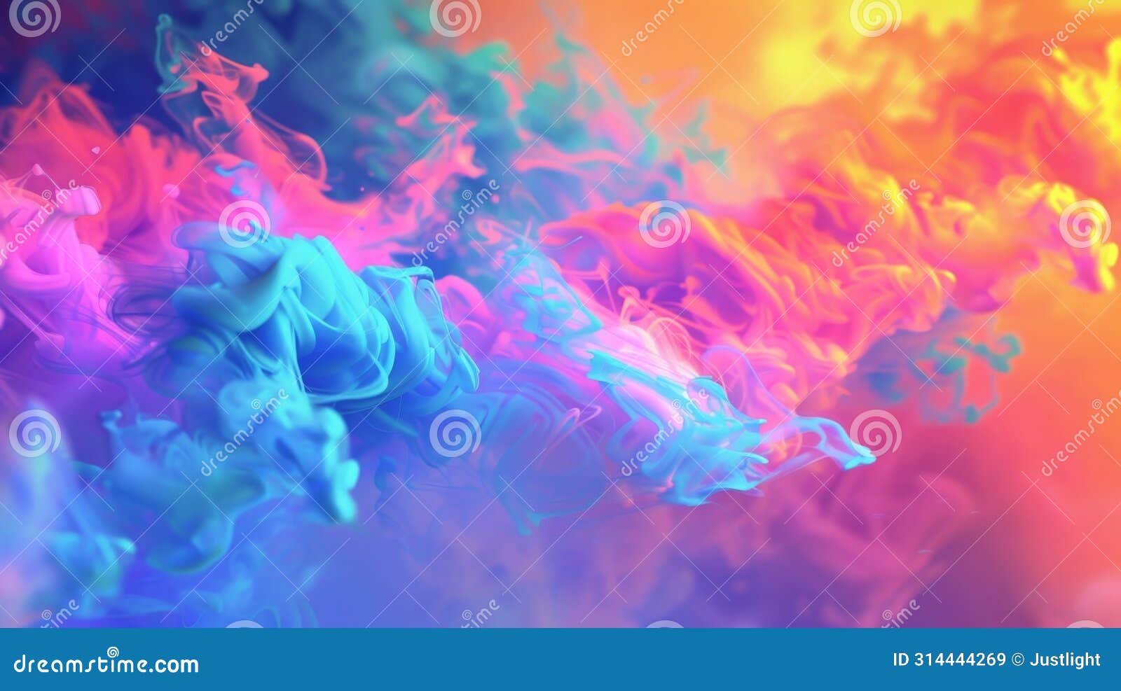 A Psychedelic Display of Chromatic Smoke Explosions Creating a Trippy ...