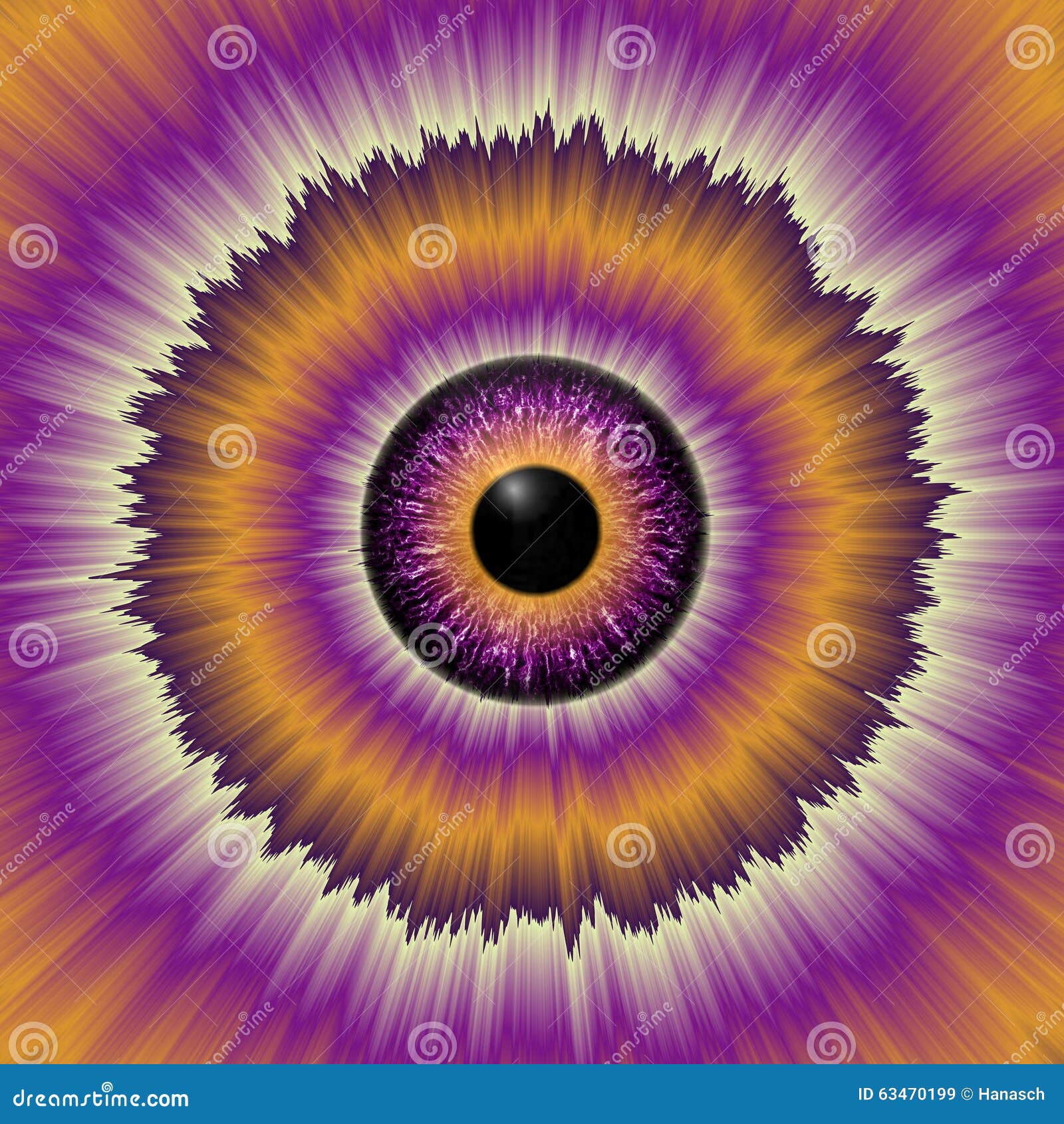 Psychedelic Eye stock illustration. Illustration of space - 63470199