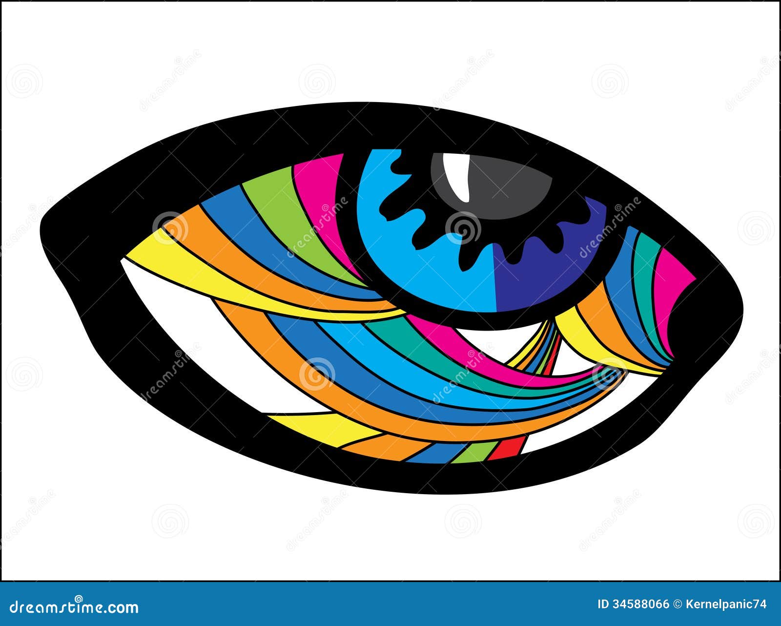 Psychedelic Eye stock vector. Illustration of imagination - 34588066