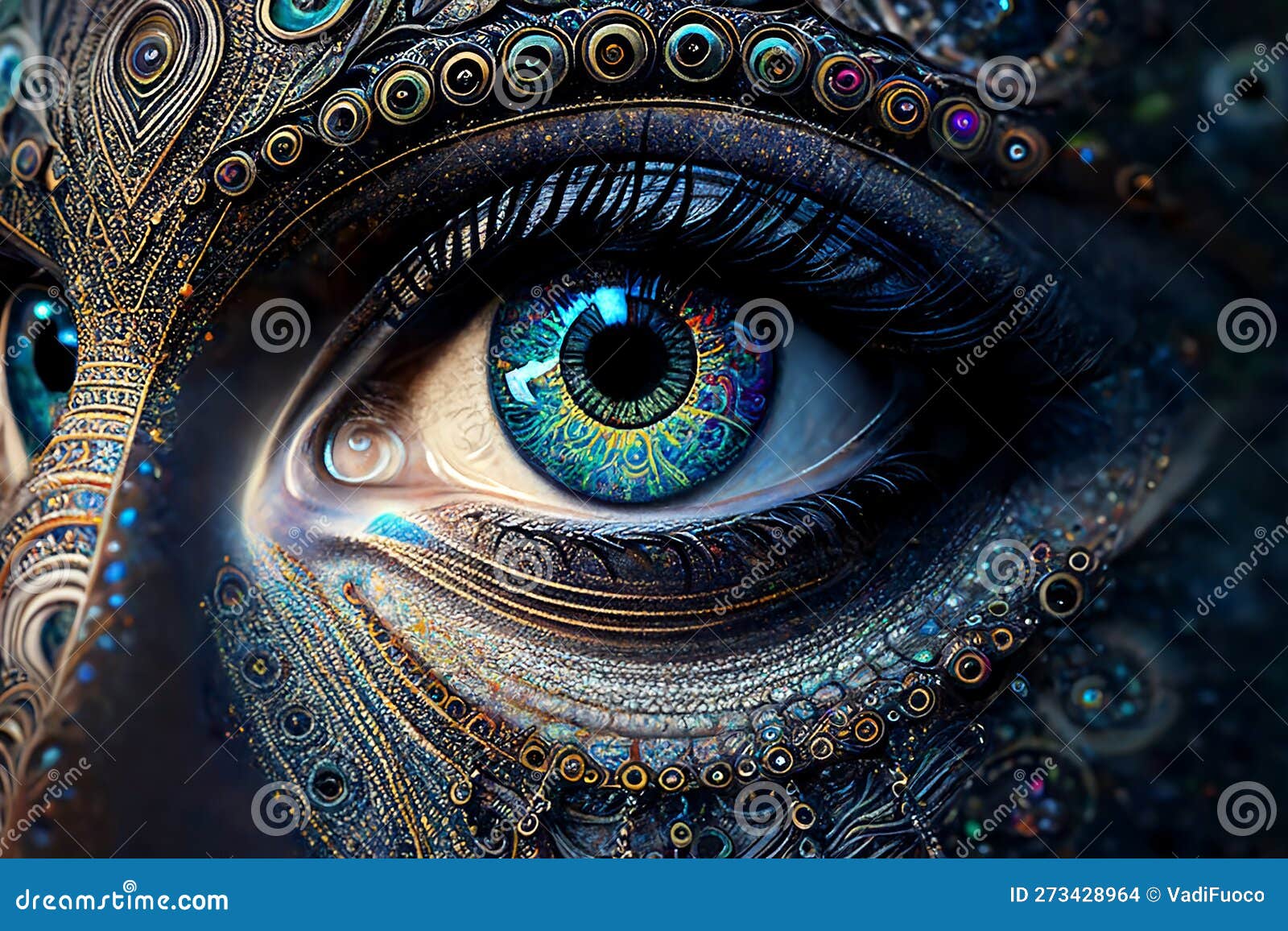 Psychedelic Eye, art stock illustration. Illustration of surreal ...