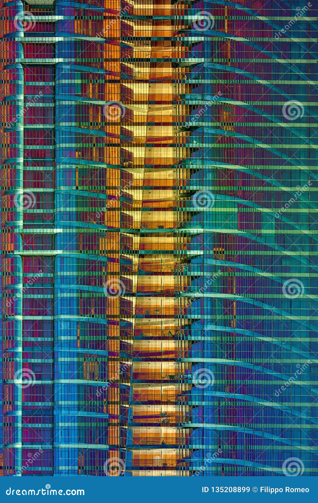 Psychedelic facade stock image. Image of graphic, floor - 135208899