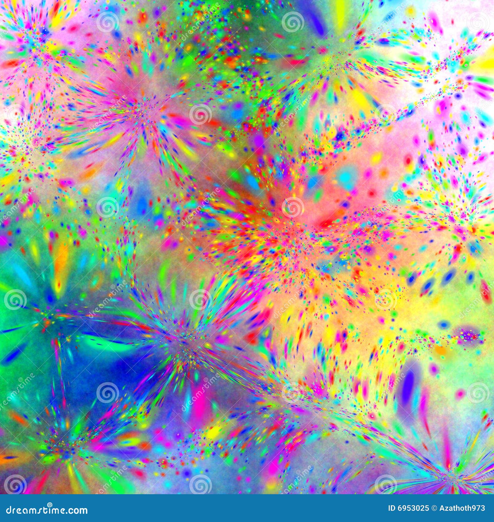 Psychedelic Fireworks stock illustration. Illustration of pink - 6953025