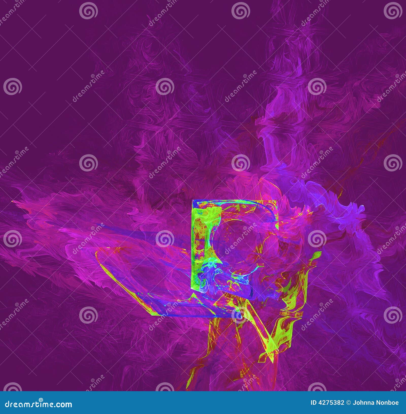 Psychedelic Floppy Disc in Ammonium Fire Stock Illustration ...