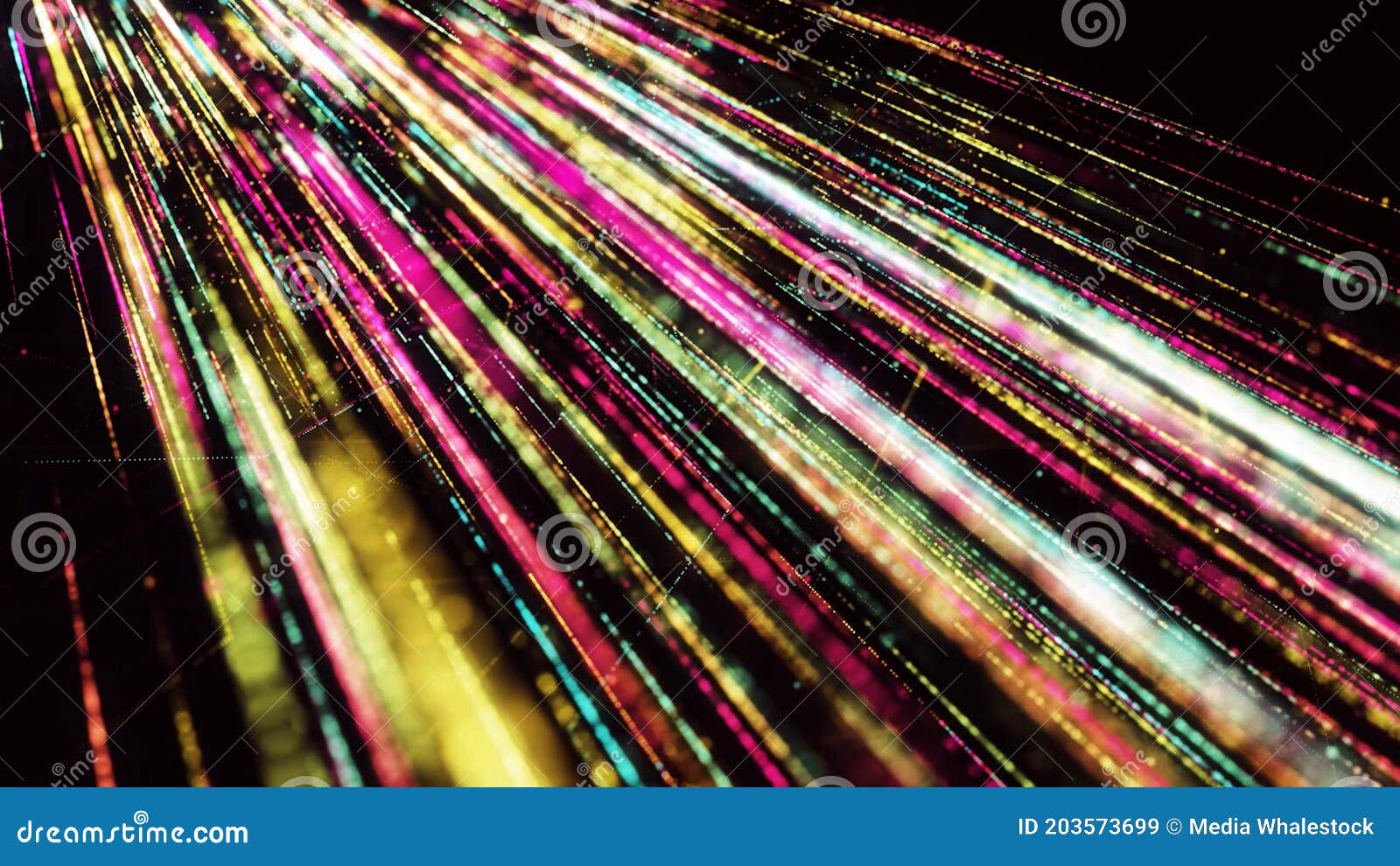 Psychedelic Flow of Bright Shining Lines. Animation Stock Illustration ...