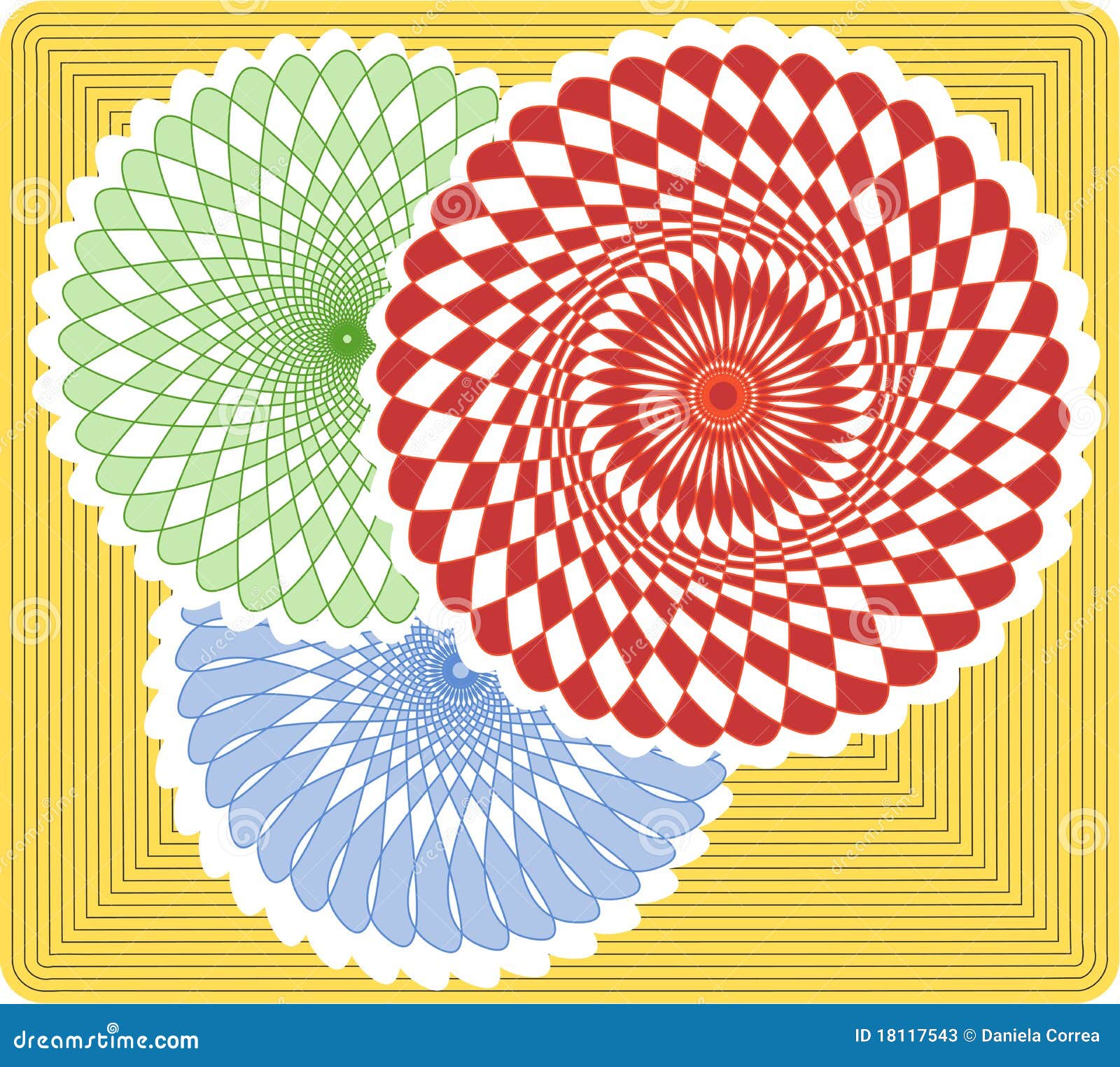 Psychedelic flowers stock illustration. Illustration of flower - 18117543