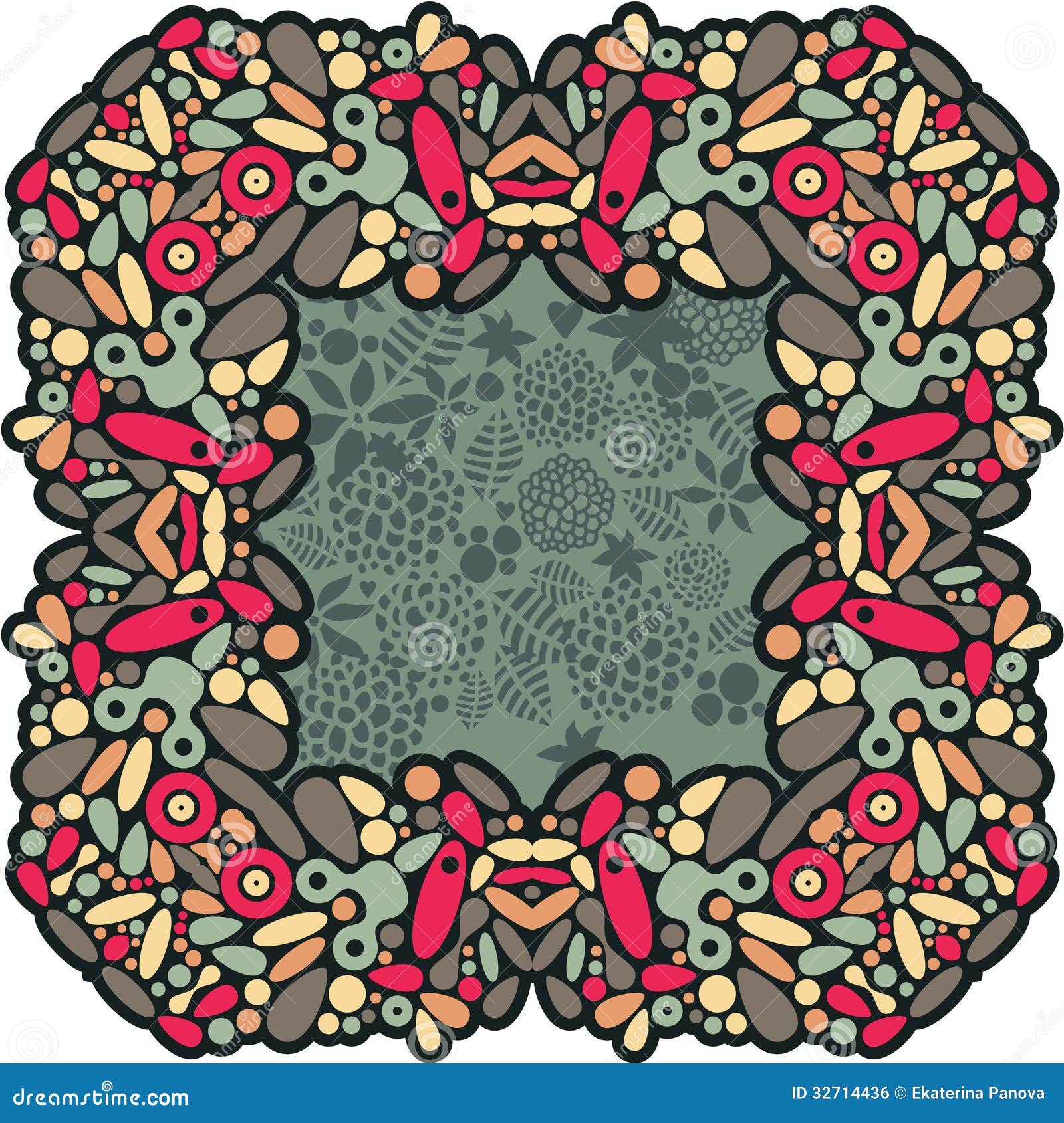 Psychedelic Frame Border Stock Photo | CartoonDealer.com #12755844