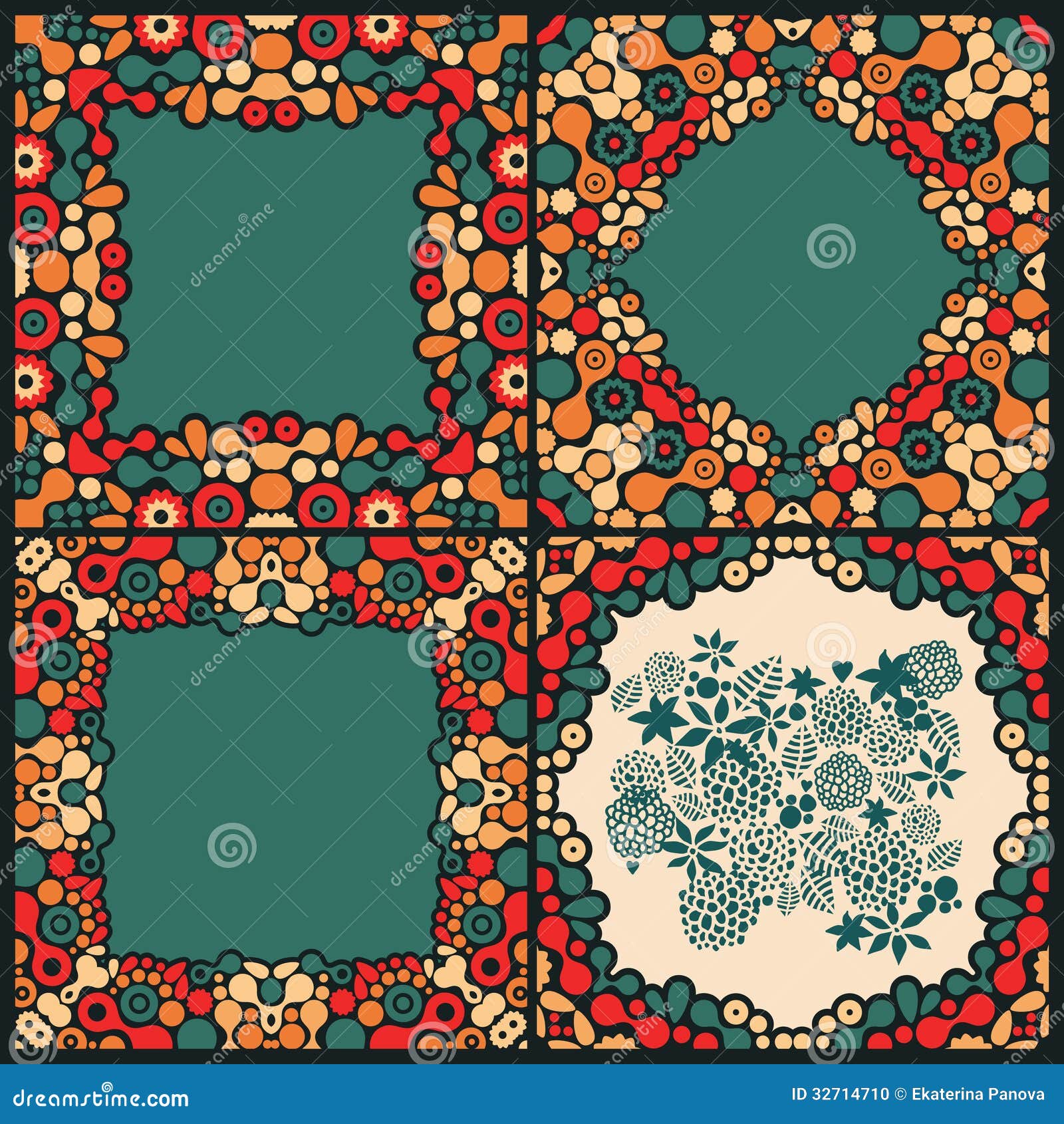 Psychedelic frames. stock vector. Illustration of decorative - 32714710