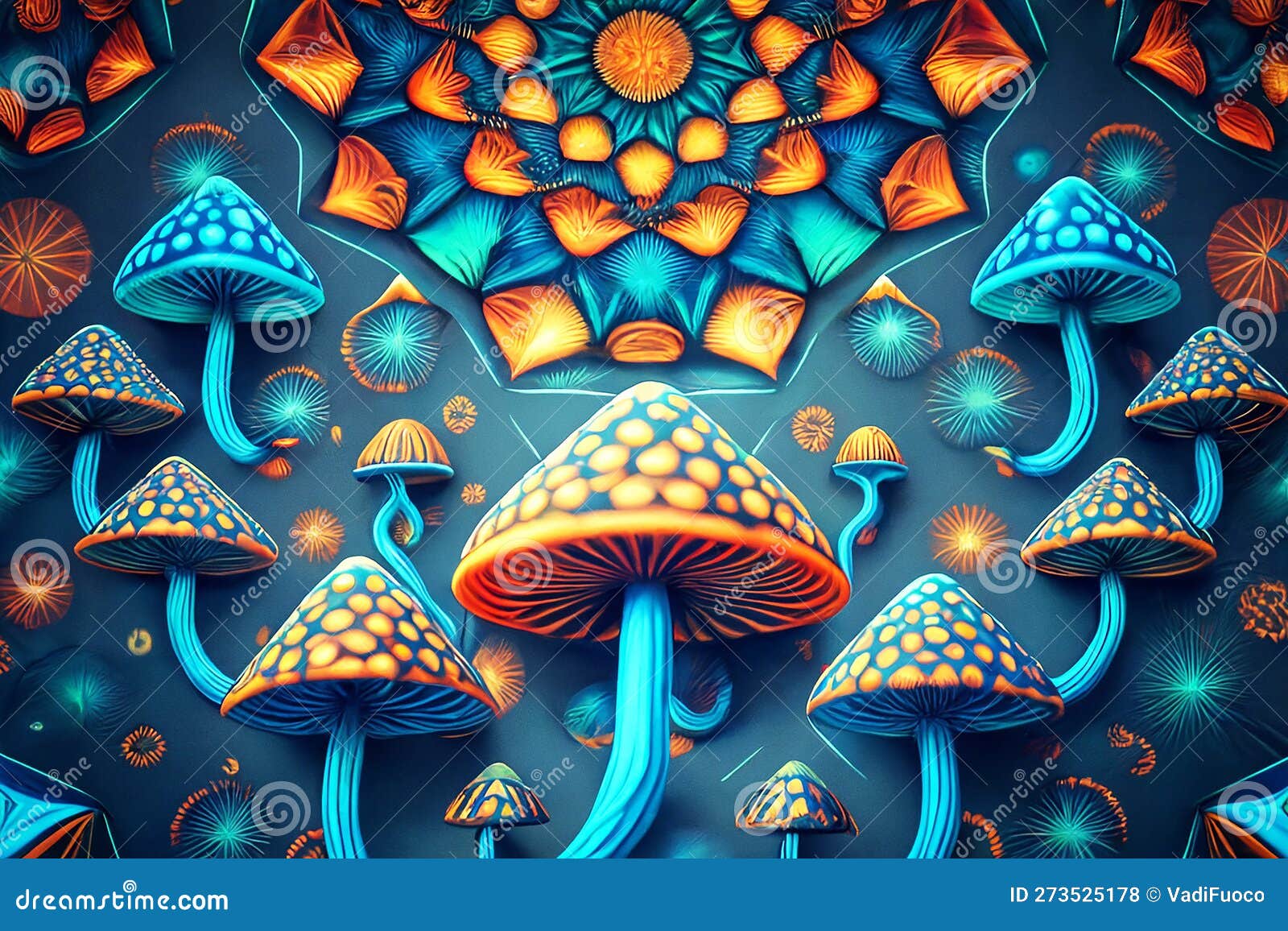Psychedelic Geometry, Psychedelic Mushrooms. Background Stock ...