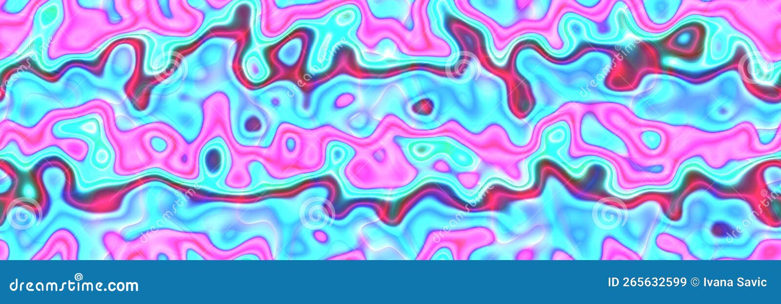 Psychedelic Horizontal Liquid Geometric Pattern with Curved Lines Funky ...