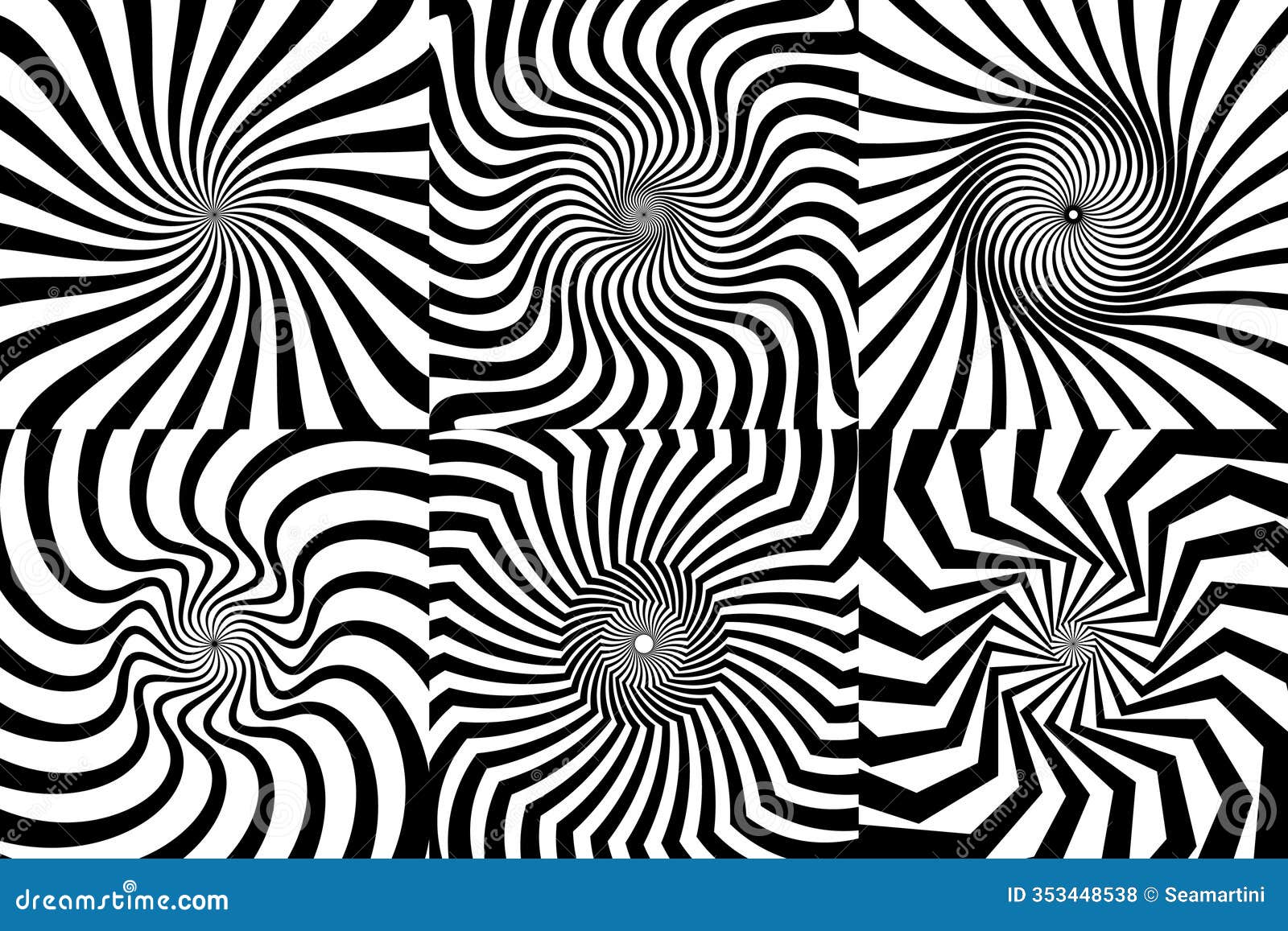 Psychedelic Hypnotic Spiral Pattern Backgrounds Stock Illustration ...