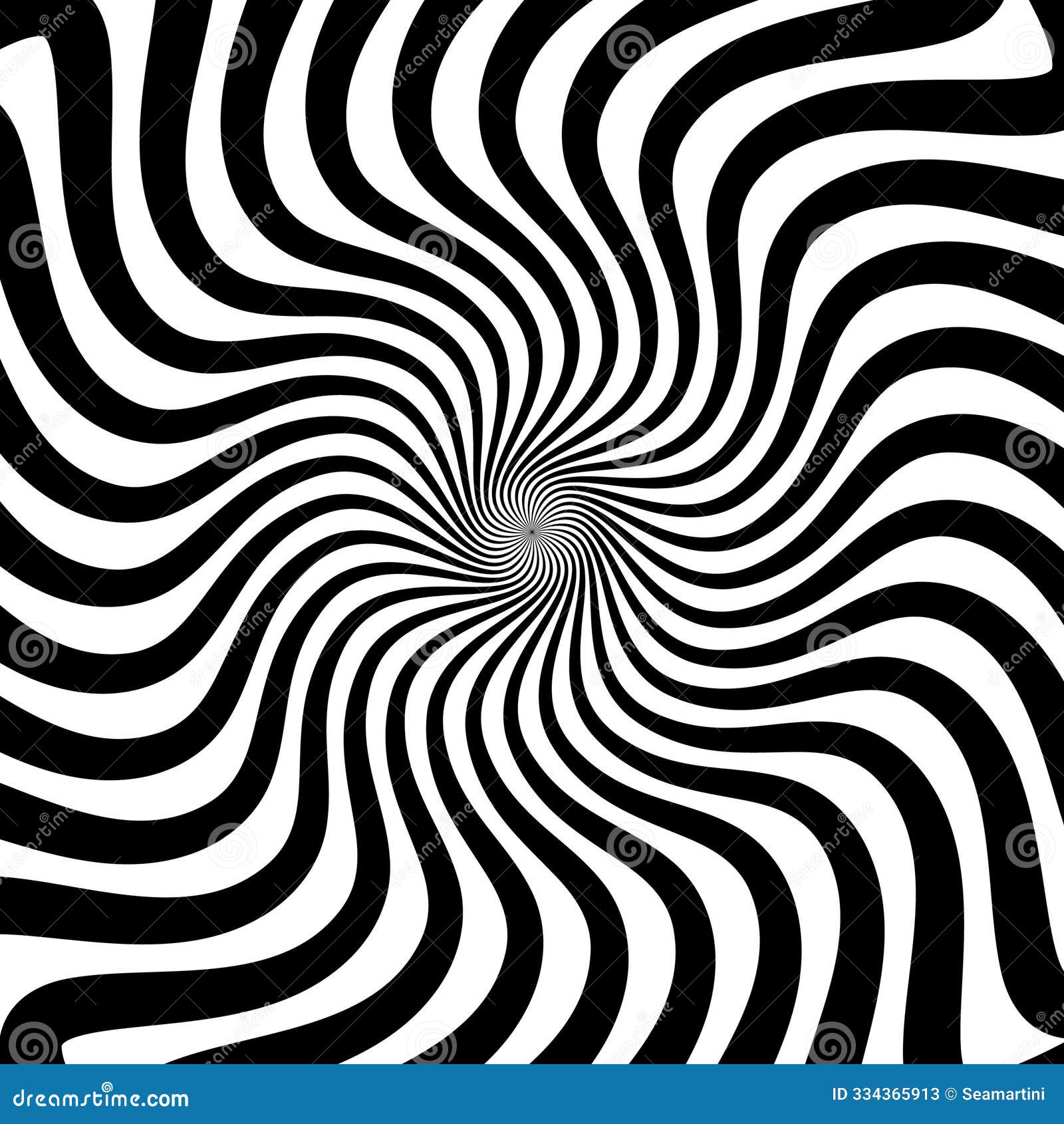Psychedelic Hypnotic Spiral, Black and White Swirl Stock Vector ...