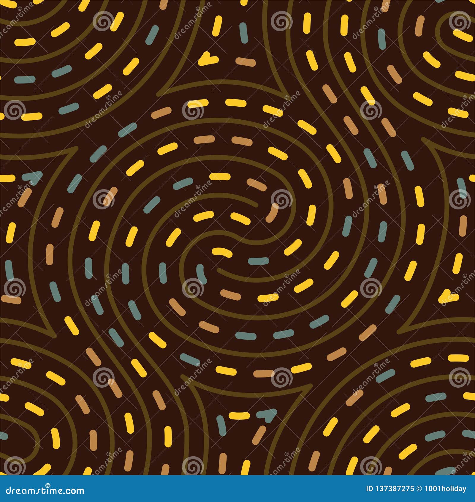 Psychedelic Hypnotic Swirl Maze Seamless Vector Pattern Stock Vector ...