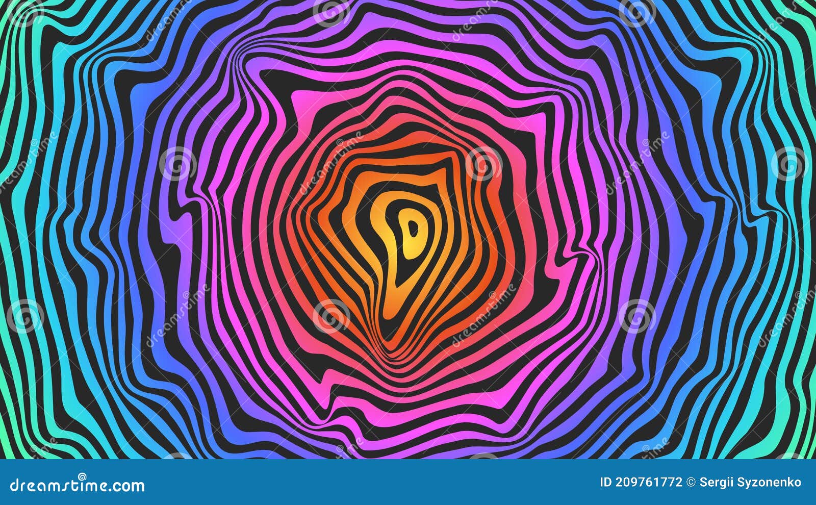 Psychedelic Imagine Paradigm Pattern, Smooth Stripes Bright Gradient ...