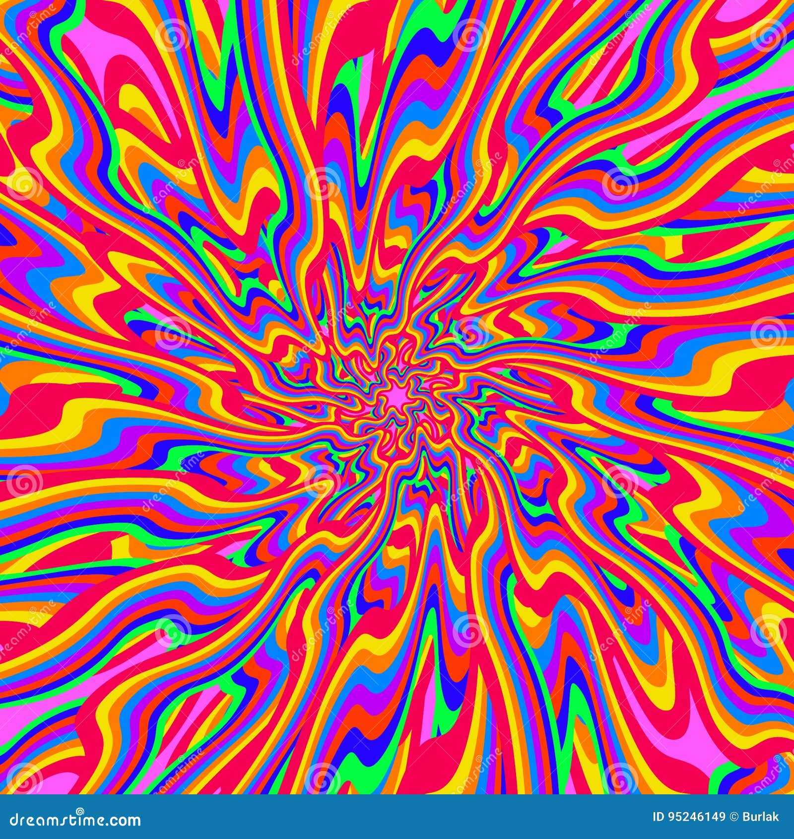 Psychedelic Abstract Formed By Light Interference On The Surface Of A ...