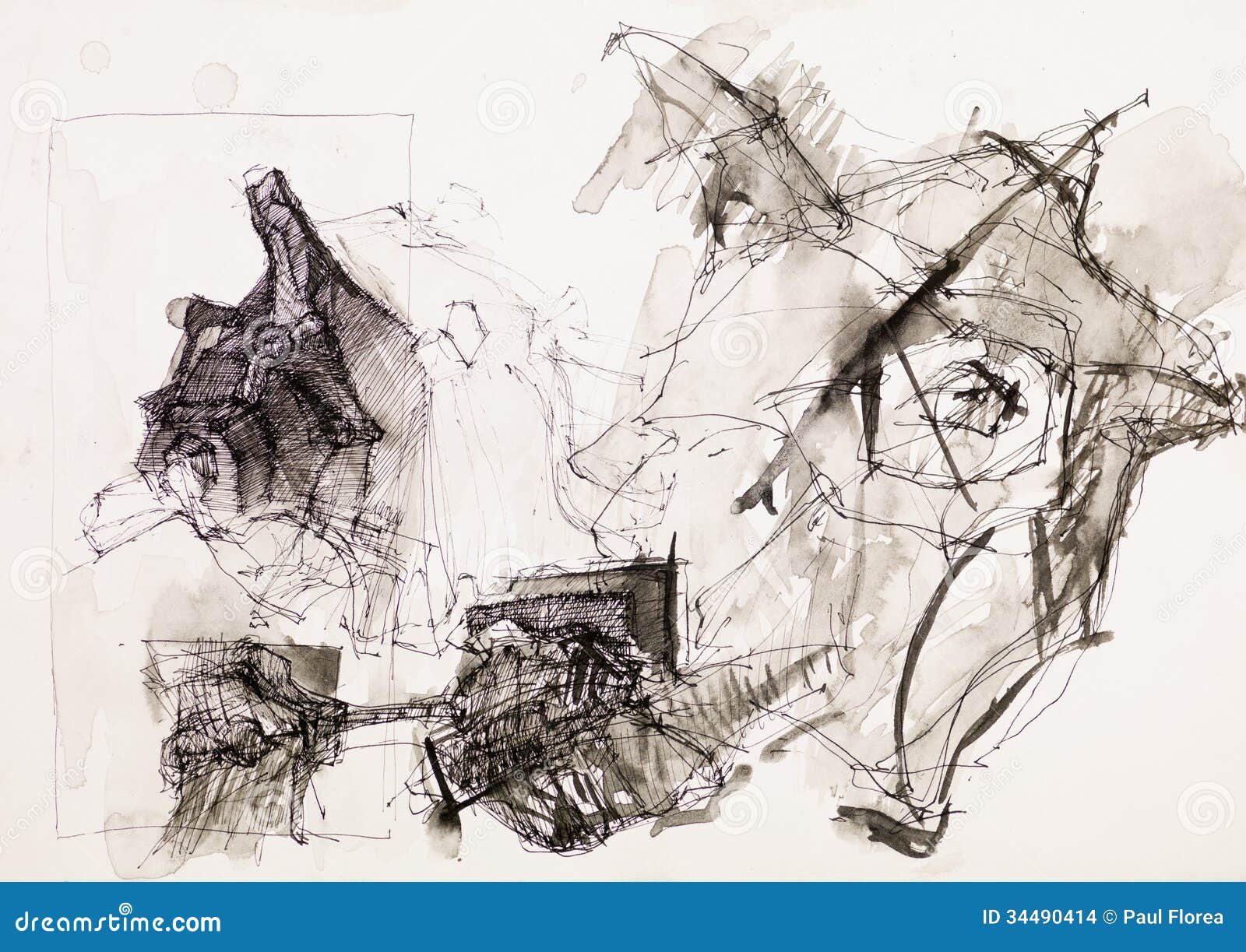 Abstract Ink Drawings