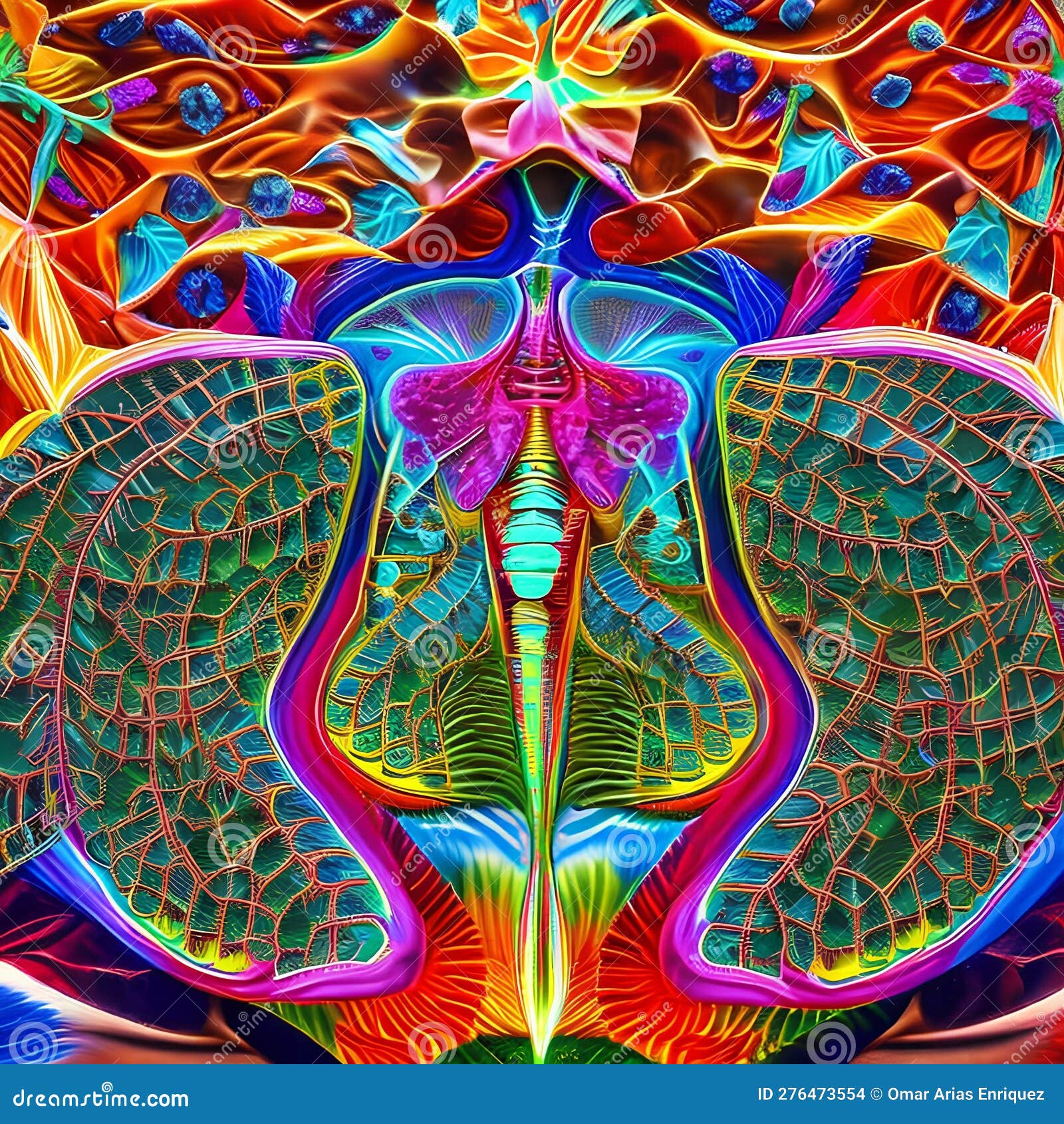 A Psychedelic Interpretation Of The Human Body, With Organs And Bones ...