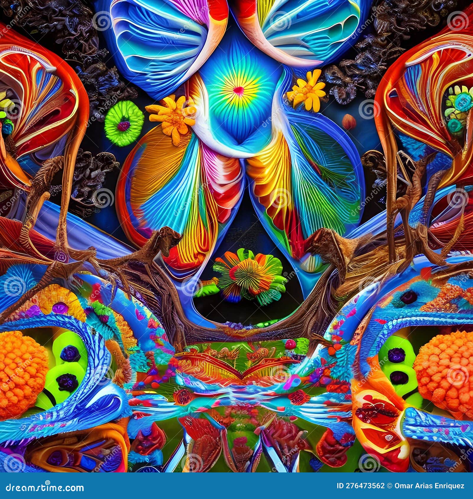A Psychedelic Interpretation of the Human Body, with Organs and Bones ...