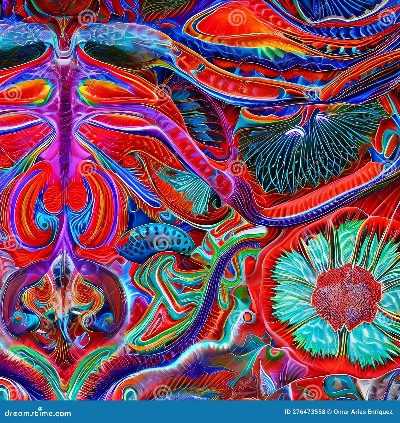 A Psychedelic Interpretation Of The Human Body, With Organs And Bones ...