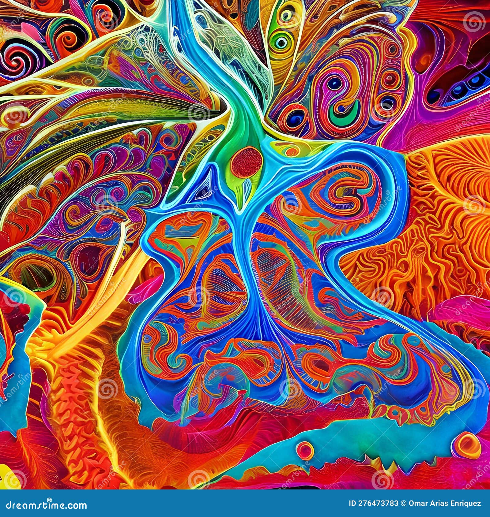 A Psychedelic Interpretation of the Human Body, with Organs and Bones ...