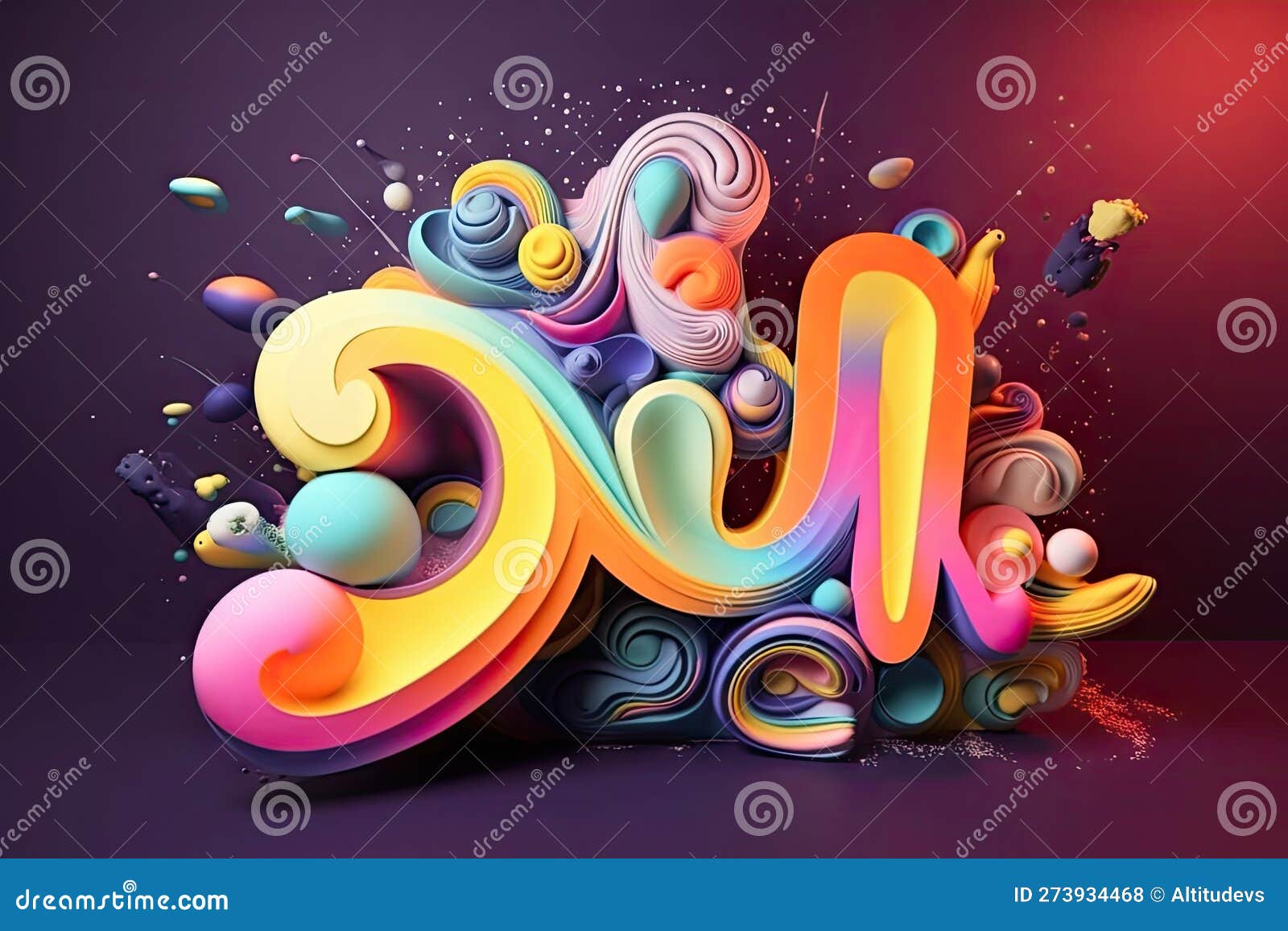 Psychedelic Words Hand Lettering With Magic Mushrooms Outline Vector ...