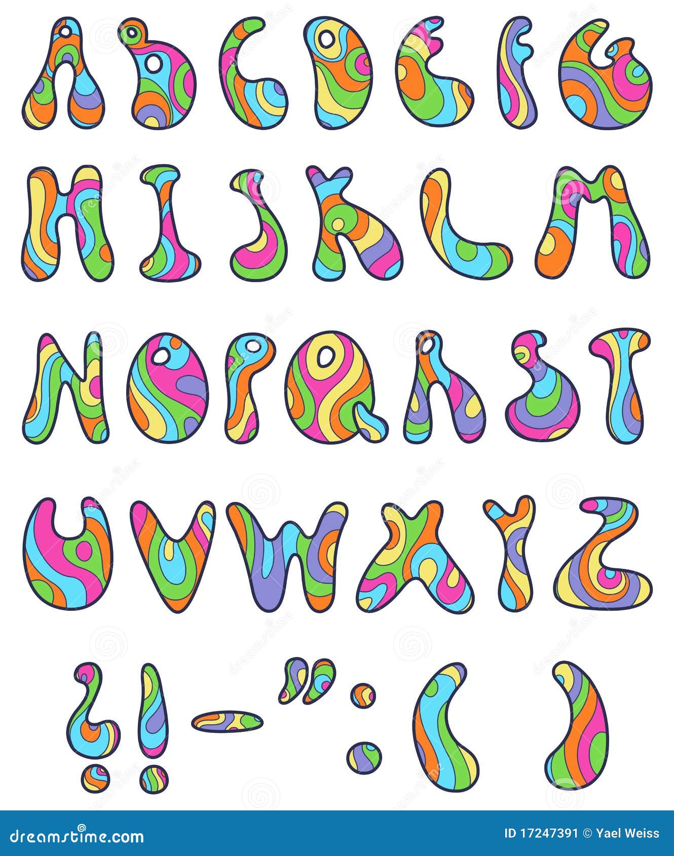 Psychedelic letters stock vector. Illustration of abstract - 17247391 Psychedelic letters stock vector. Illustration of abstract - 17247391