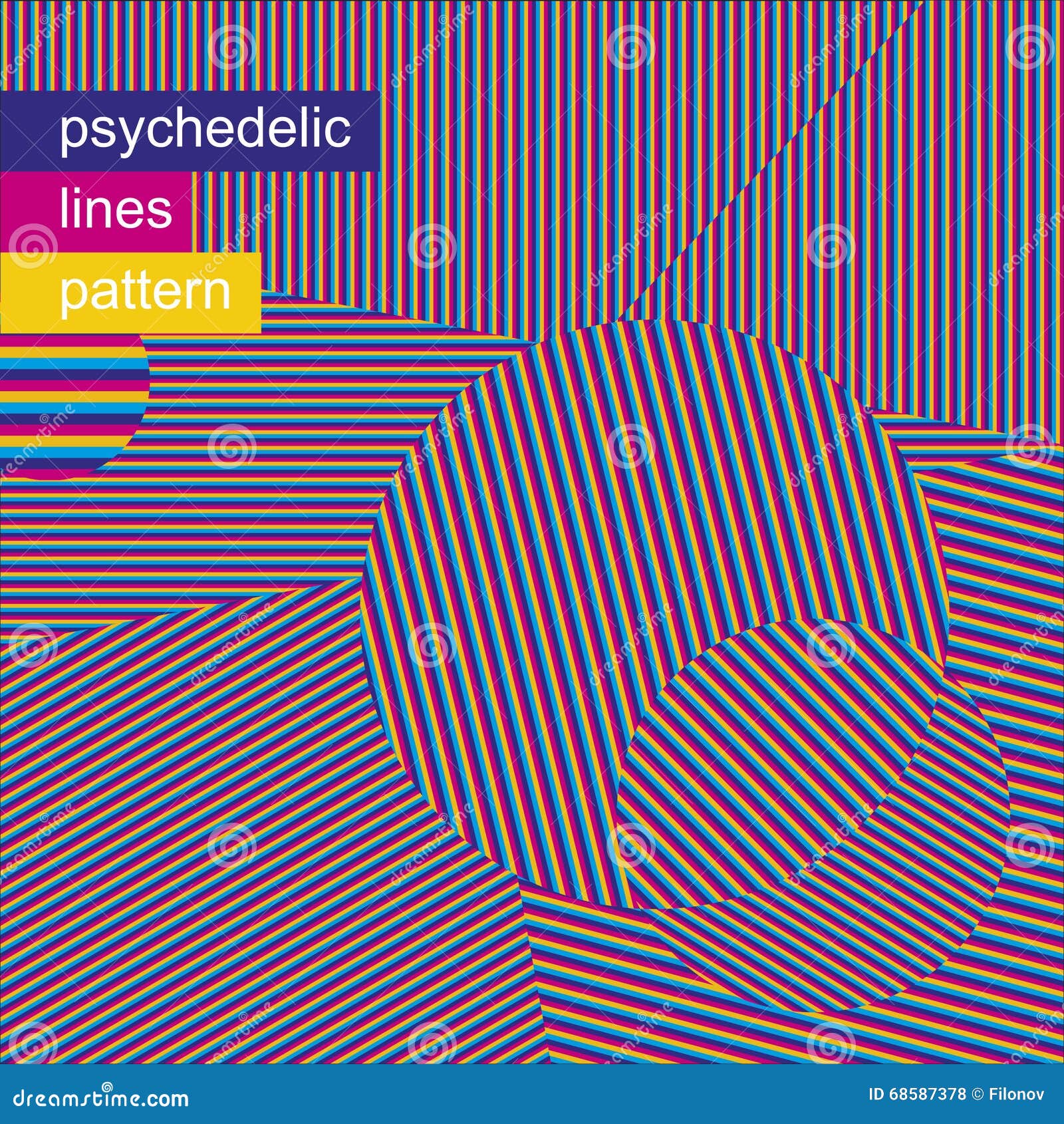 Psychedelic Lines Pattern 01 Stock Vector - Illustration of line ...