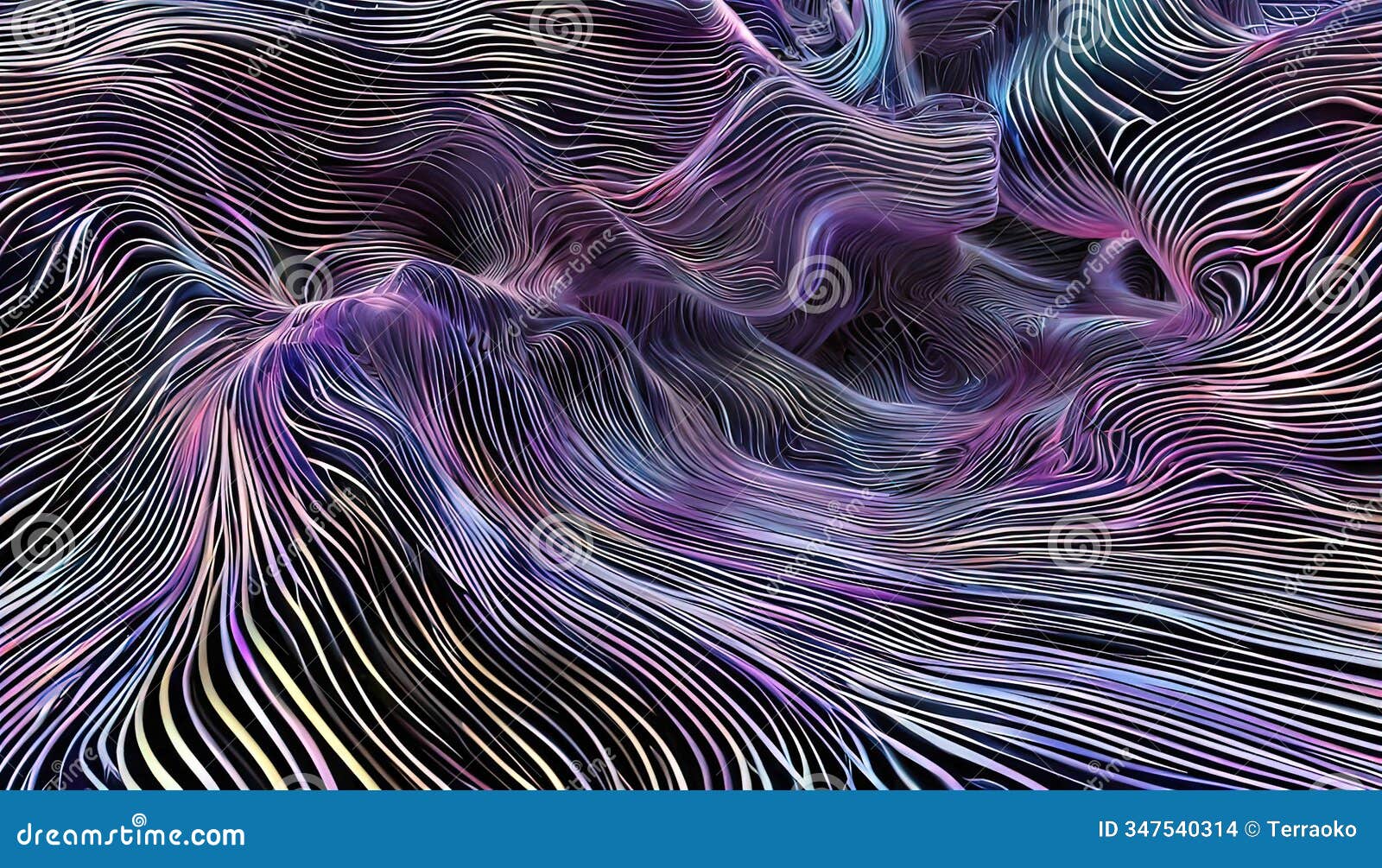 Psychedelic Lines Surrealism, Abstract Gradient Background with Linest ...