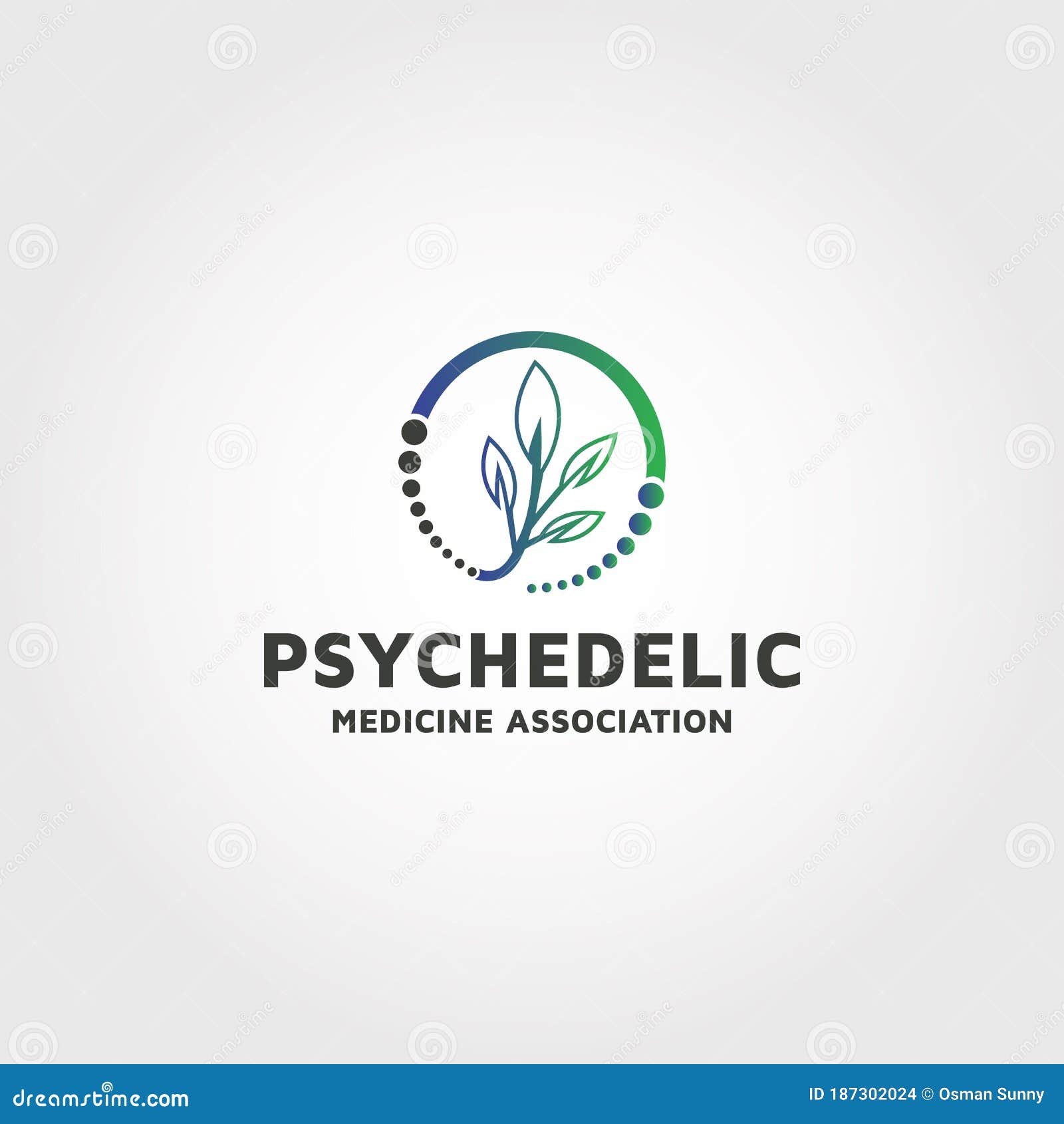Psychedelic Medicine Association Logo Design Stock Vector ...
