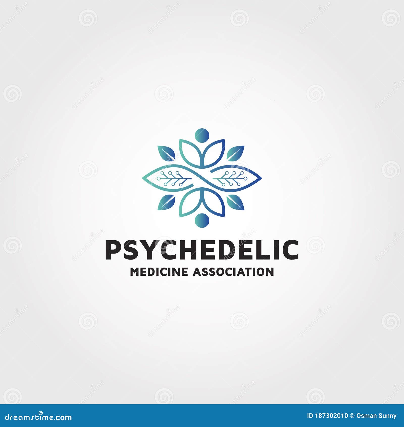 Psychedelic Medicine Association Vector Modern Logo Design Template ...