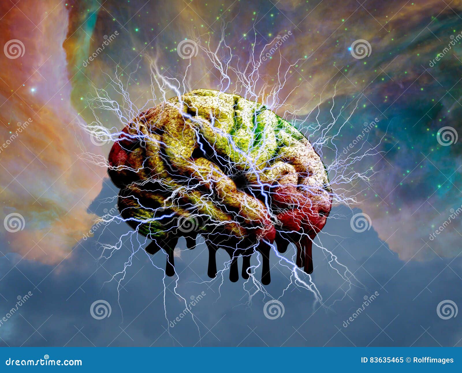 Psychedelic mind melt stock illustration. Illustration of creativity ...