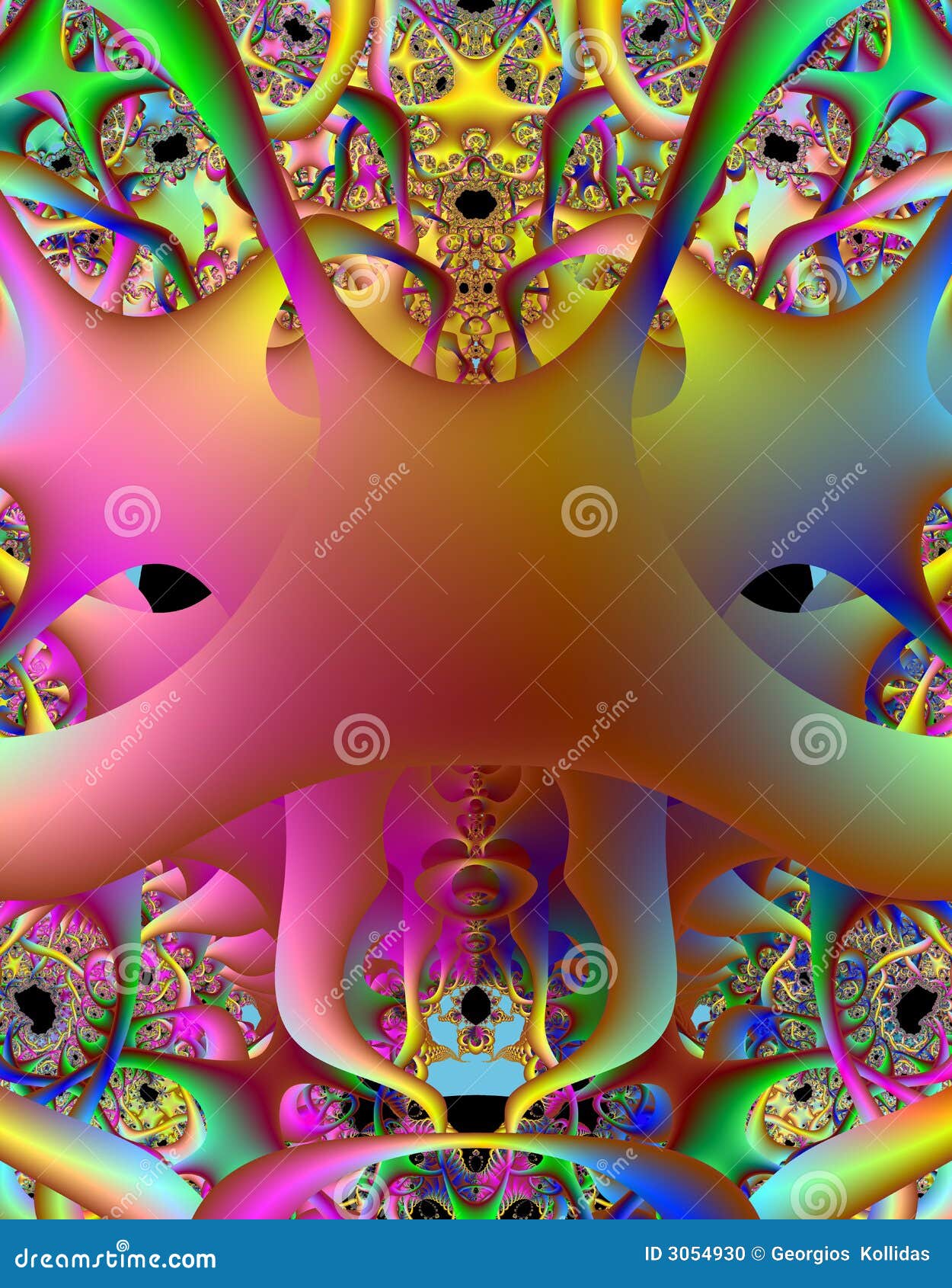 Psychedelic Monster stock illustration. Illustration of color - 3054930