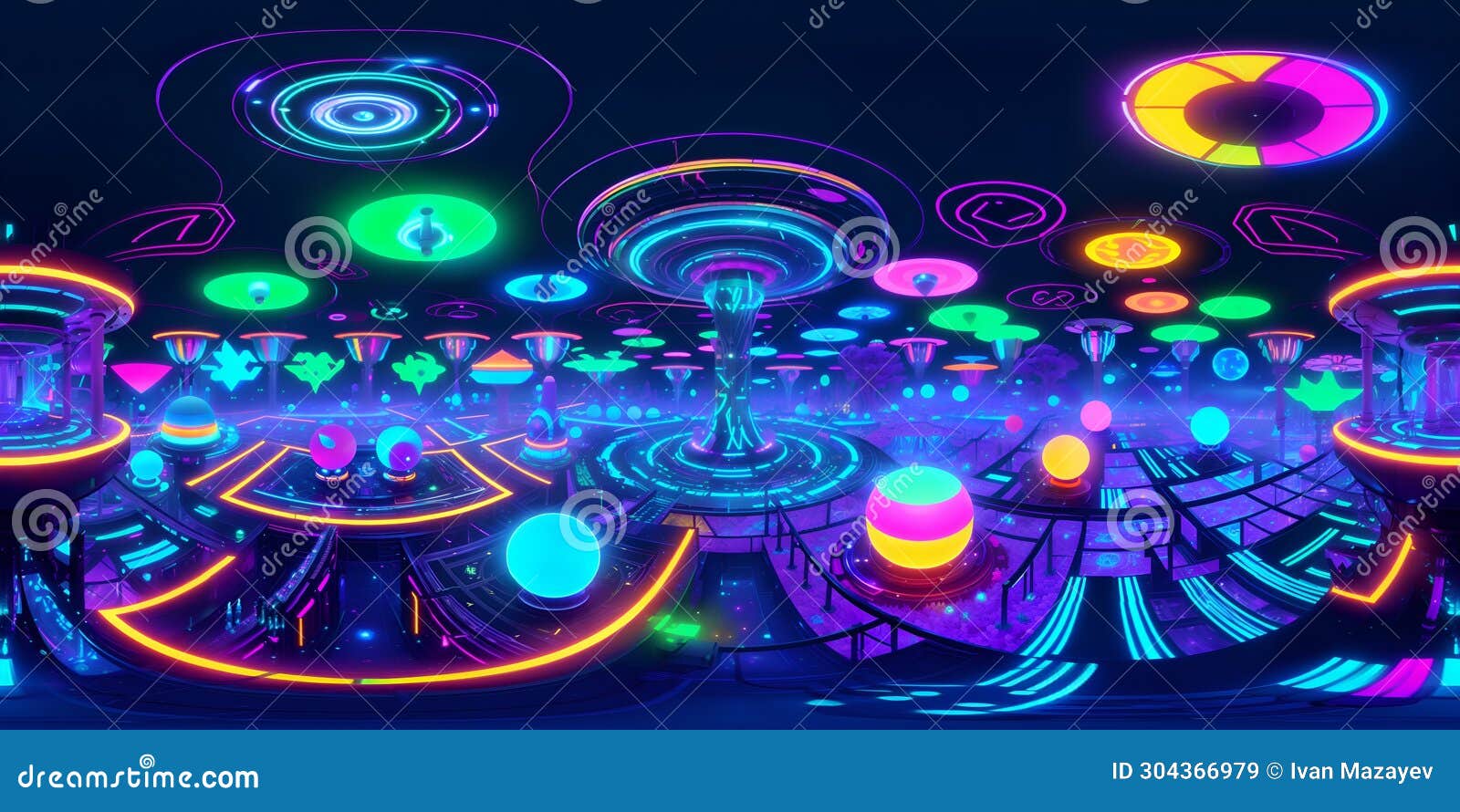 Psychedelic Multicolored Abstract Equirectangular 360 Degree HDRI Map ...