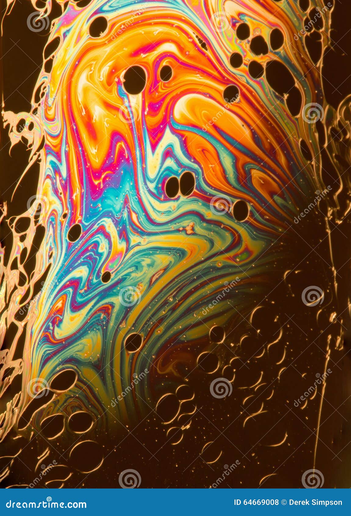 Psychedelic Multicolored Soap Bubble Abstract Background Stock Photo ...