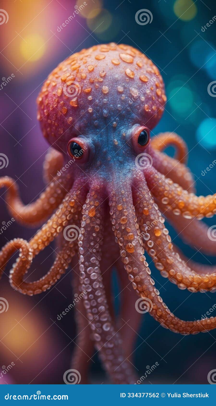 Psychedelic Octopus in a Whimsical World. Stock Photo - Image of ...