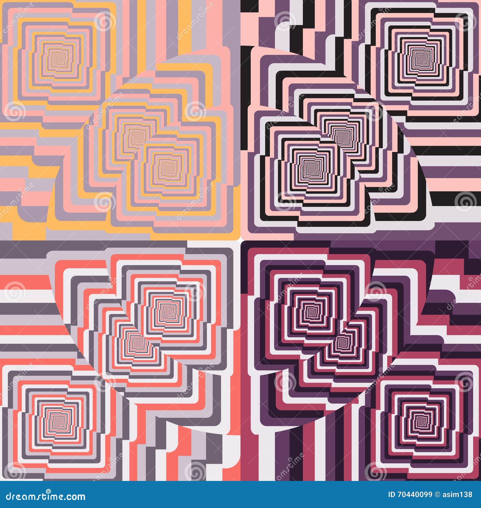 Psychedelic Optical Illusion Colorful Vector Pattern | CartoonDealer ...