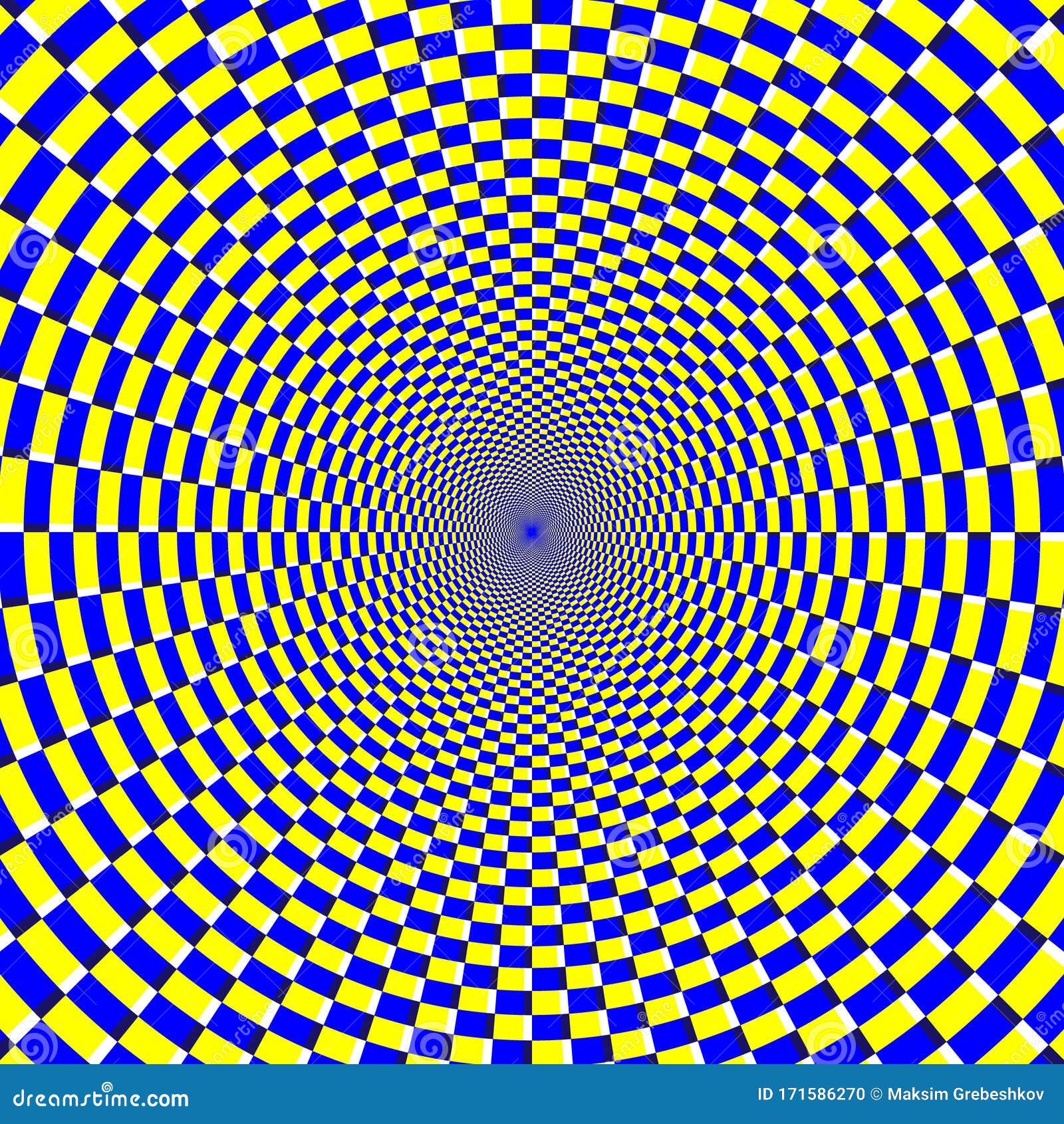 Psychedelic Optical Spiral with Radial Rays Stock Illustration ...