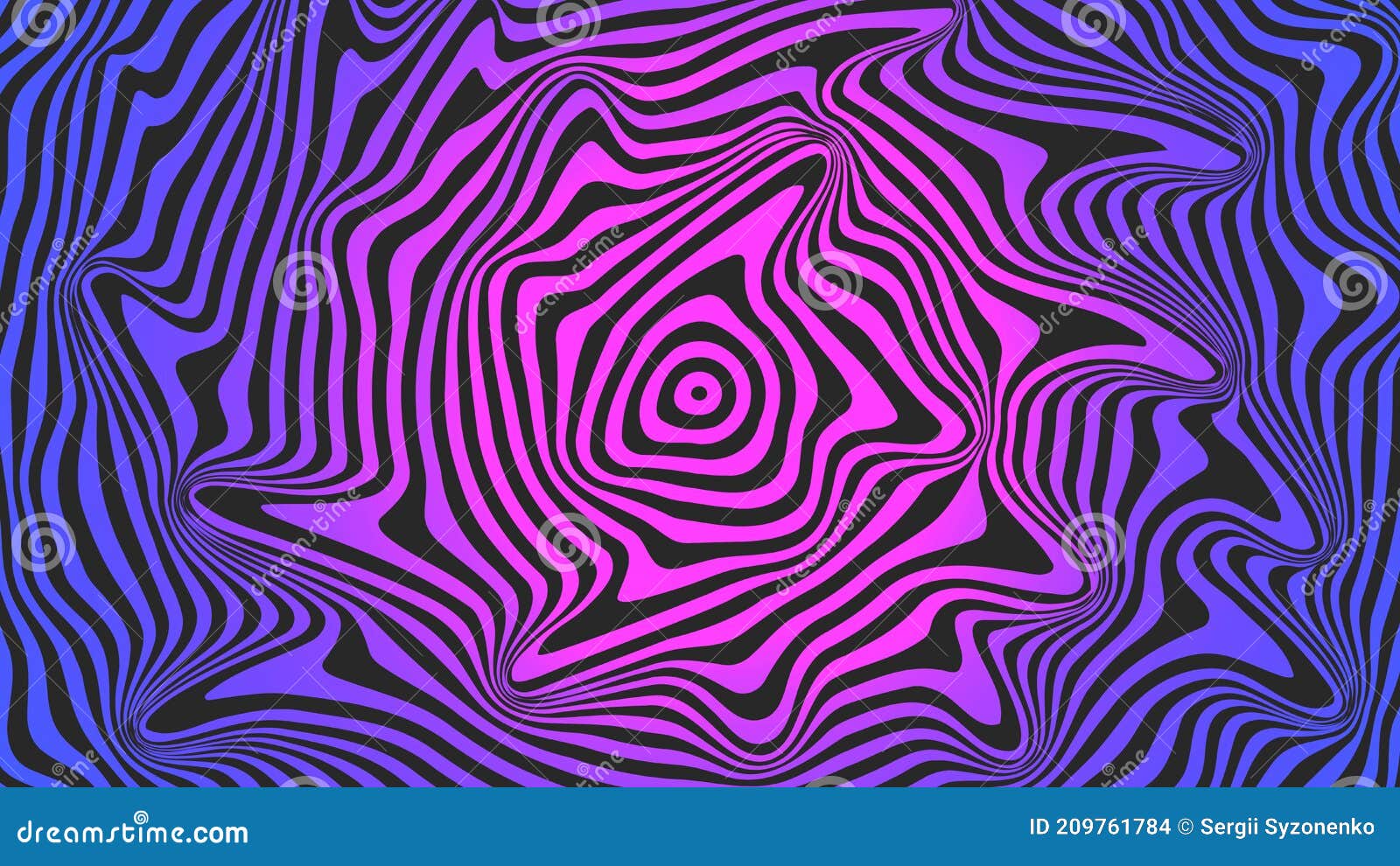 Psychedelic Pattern Background Bright Gradient Radial Curves Diverge ...