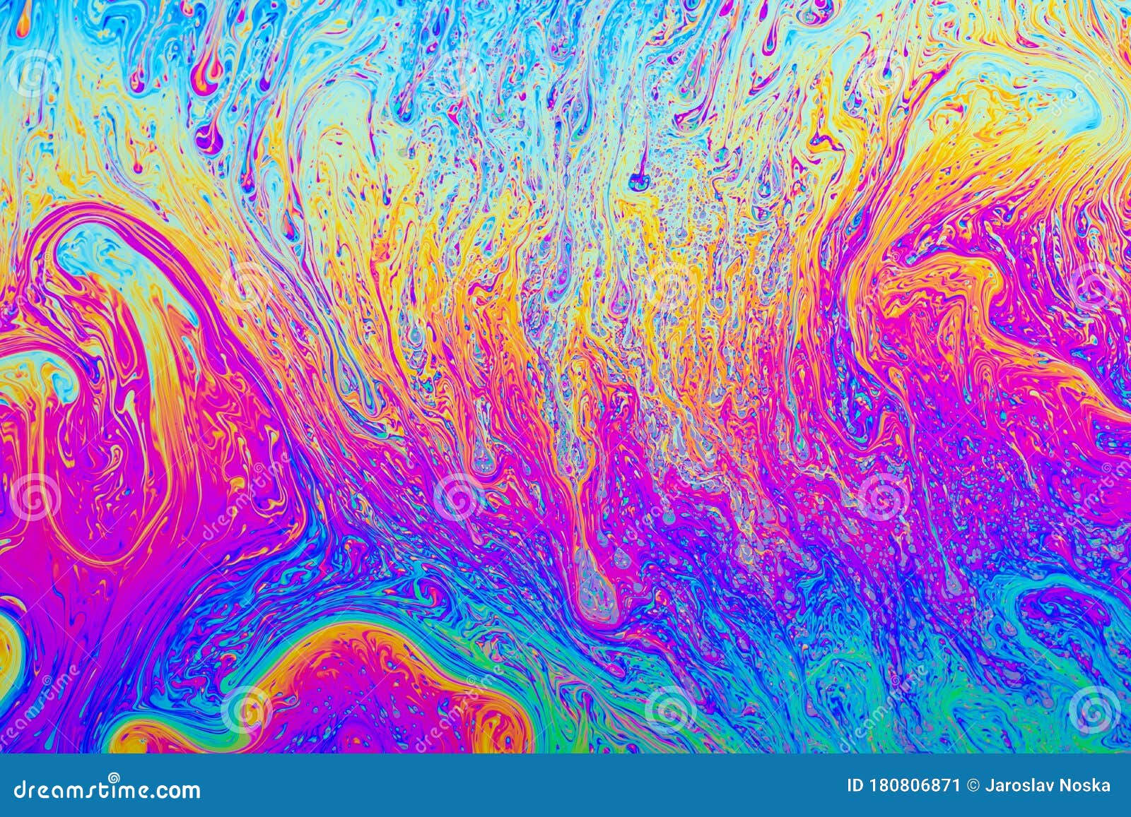 Psychedelic Pattern Formed on the Surface of a Soap Bubble Stock Image ...
